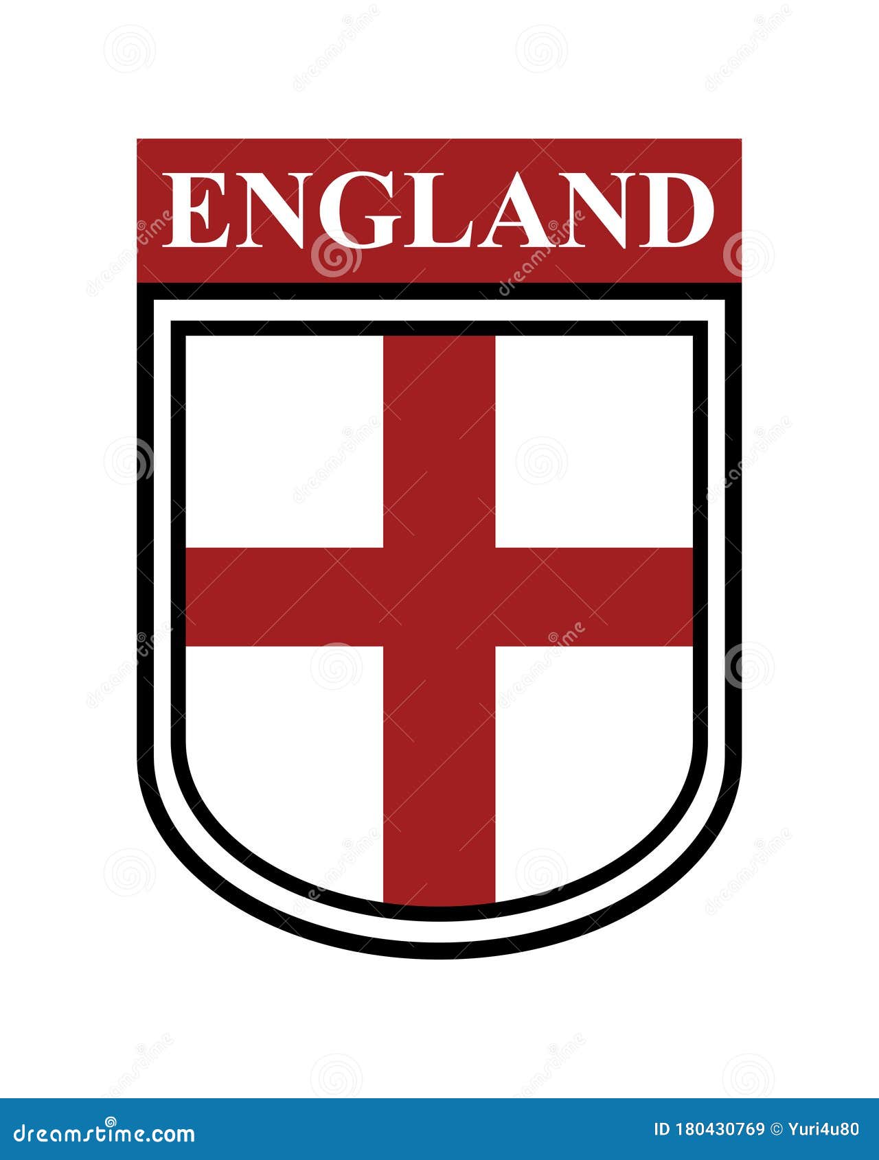 Badge of England stock vector. Illustration of arms - 180430769