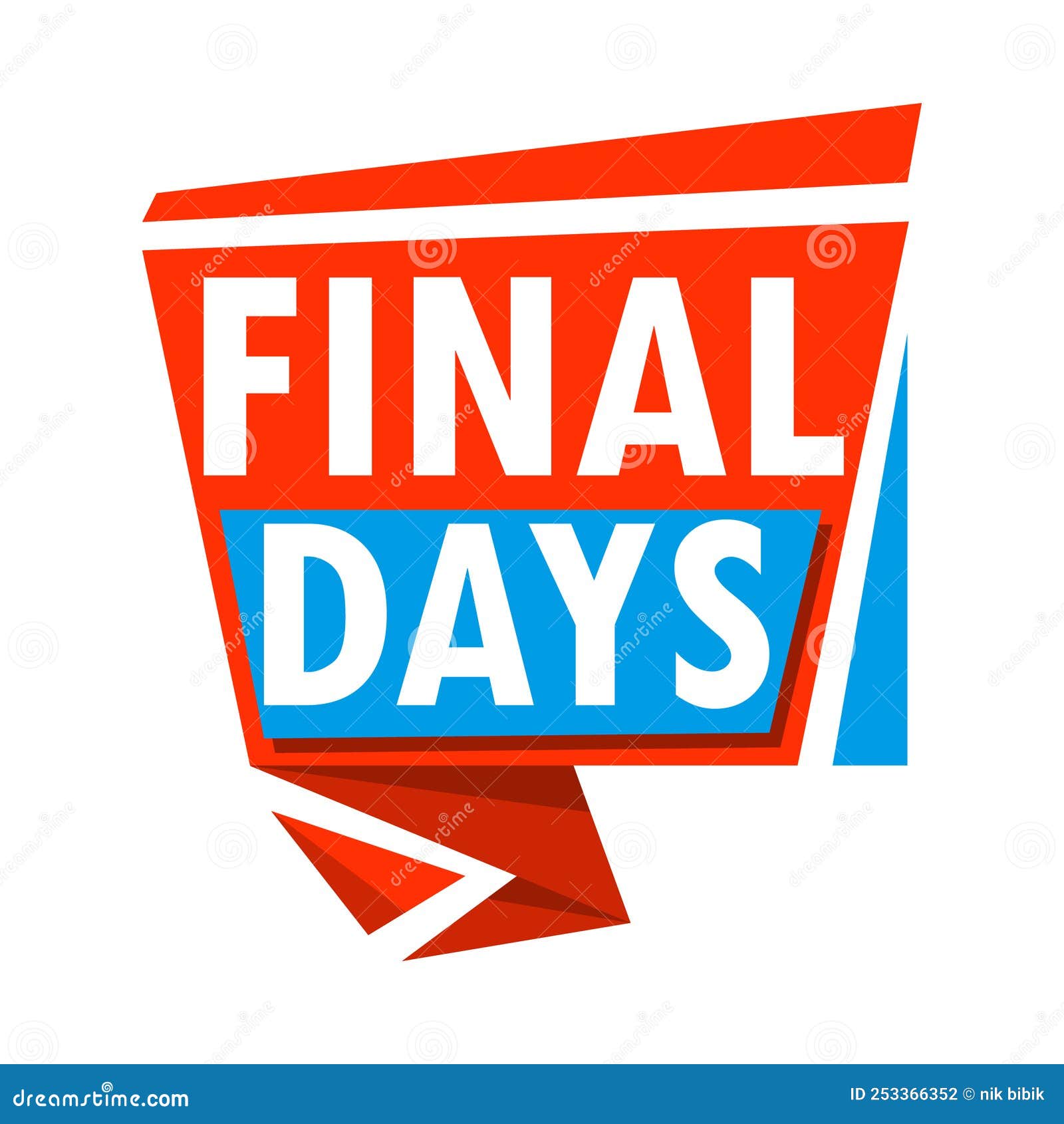 Badge FINAL DAYS, Vector Illustration Stock Vector - Illustration of ...