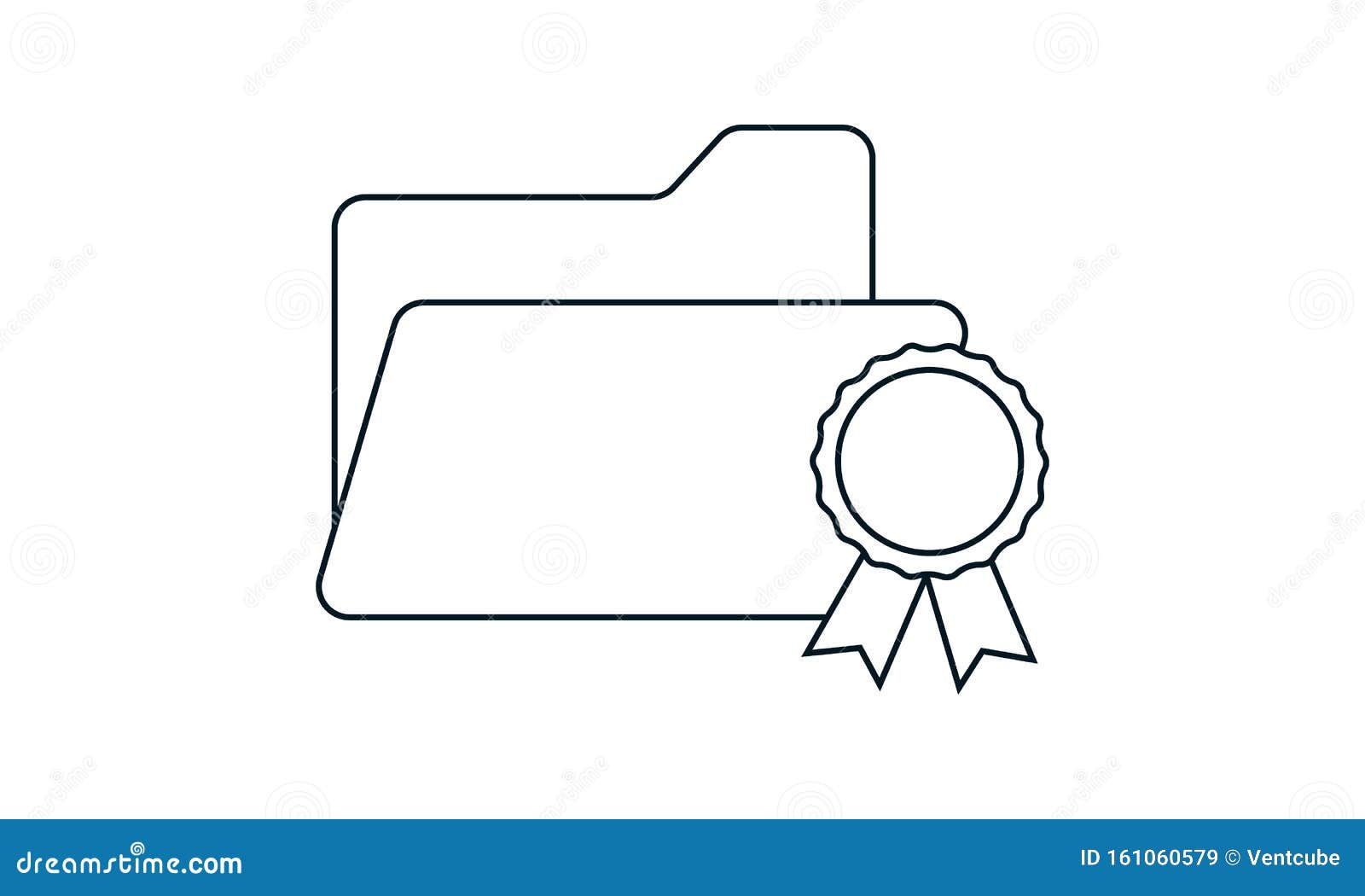 Badge with Folder Icon Vector Illustration Stock Vector - Illustration ...