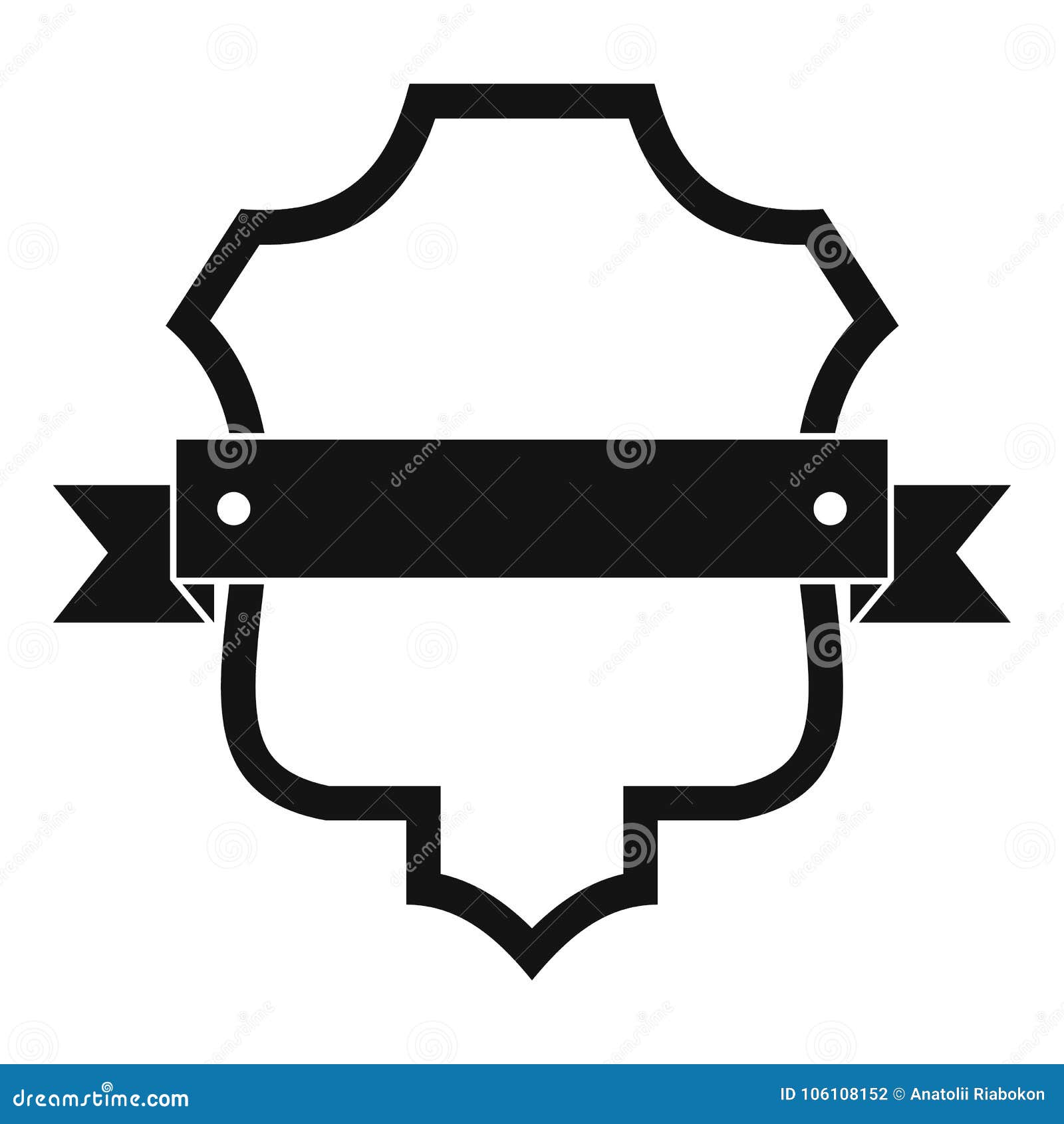 Badge Guardian Icon, Simple Black Style Stock Vector - Illustration of ...