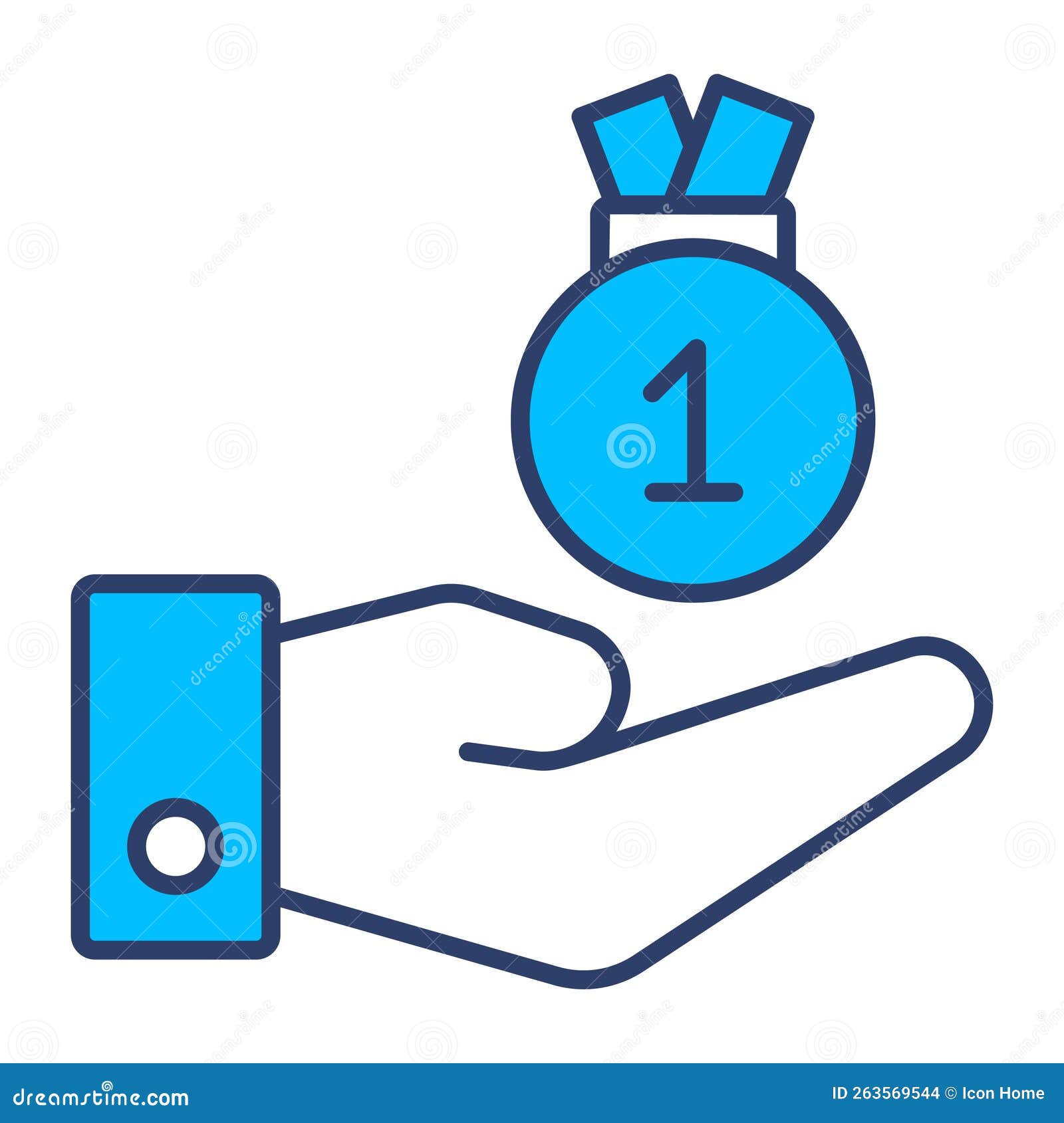 Badge in Hand Icon Modern Illustration Stock Vector - Illustration of ...