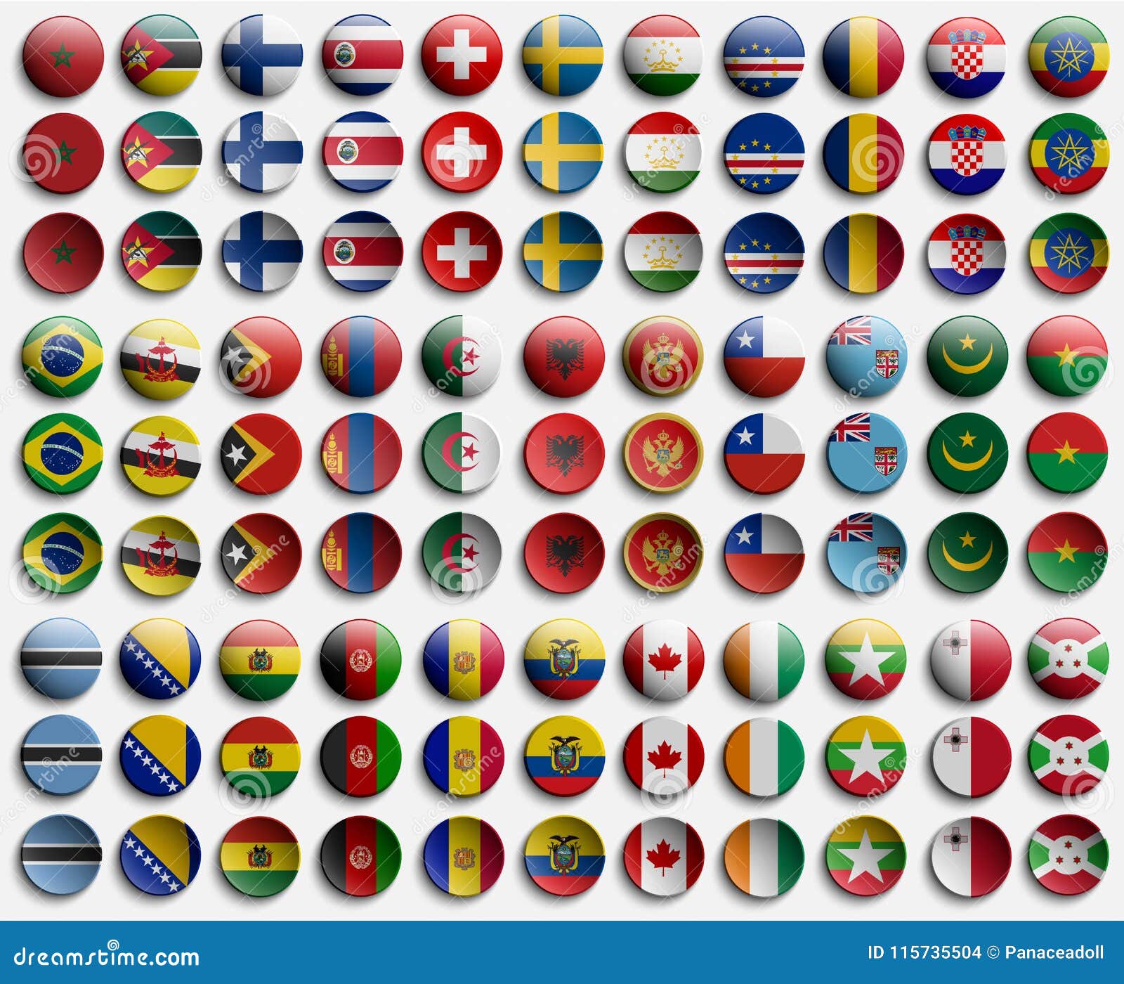Badge of Icon from Flags of Countries World Set Stock Illustration ...