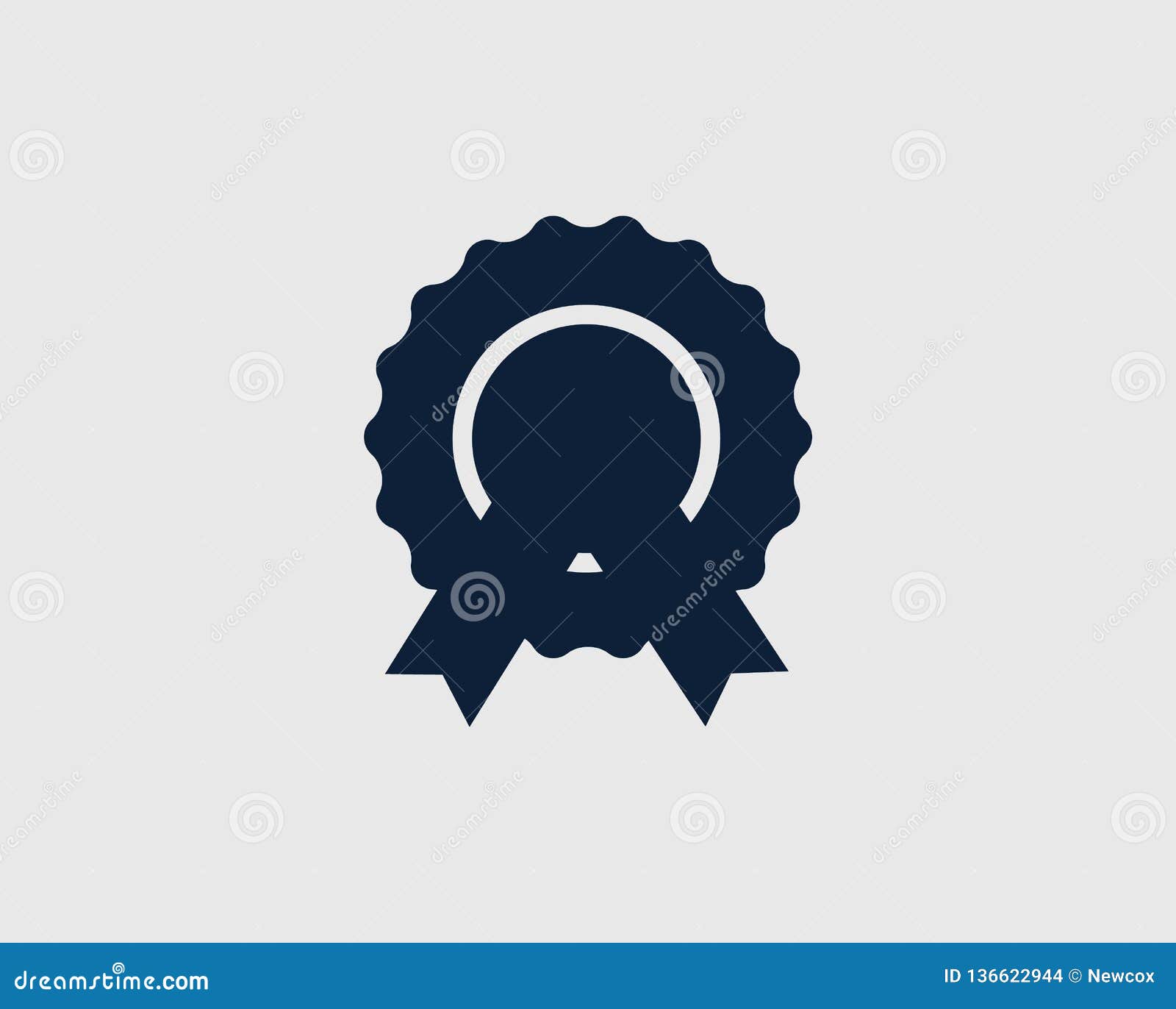 Badge Icon on Gray Background. Stock Vector - Illustration of ...