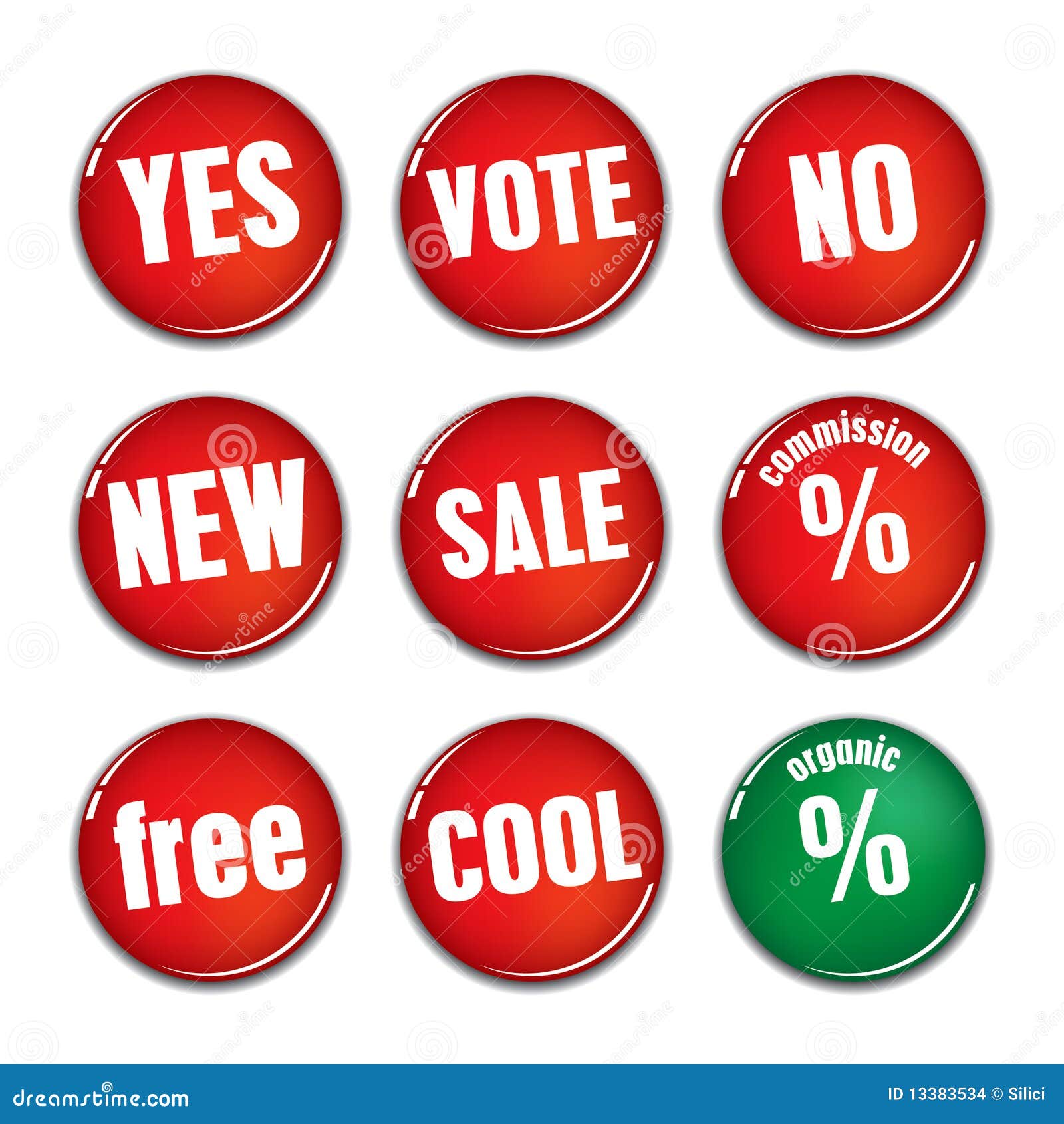 Badge Icon Set 1 stock vector. Illustration of render - 13383534