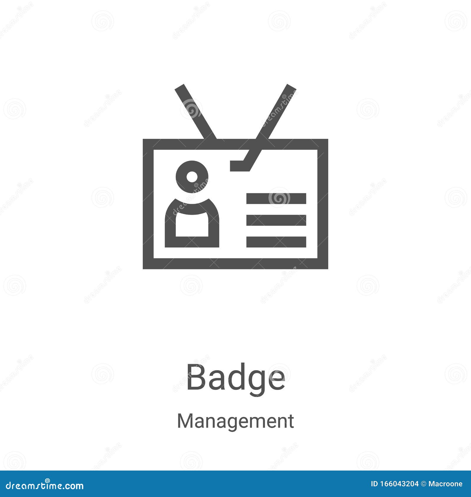 Badge Icon Vector from Management Collection. Thin Line Badge Outline ...