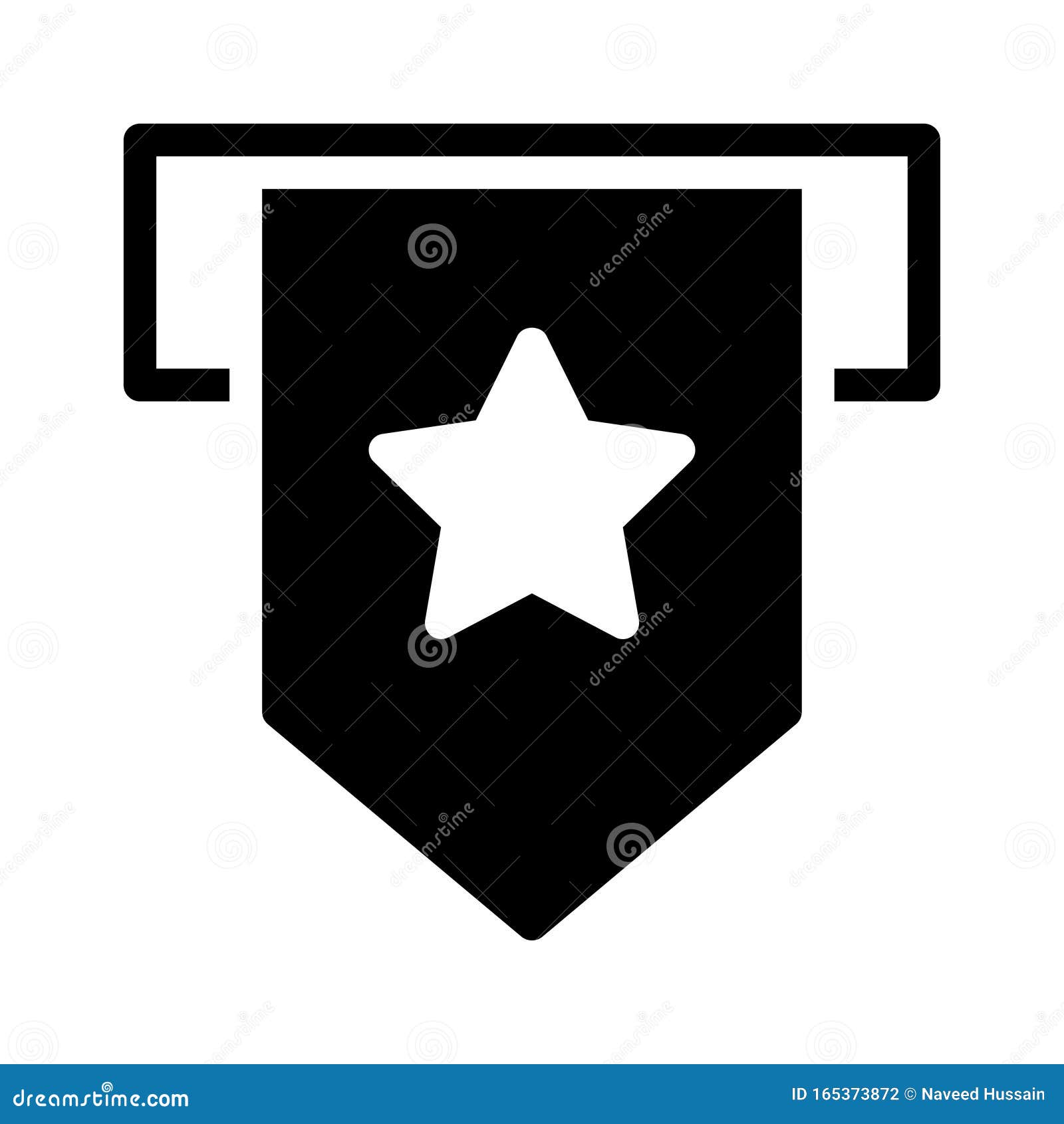 Badge Vector Glyph Flat Icon Stock Vector - Illustration of flat ...