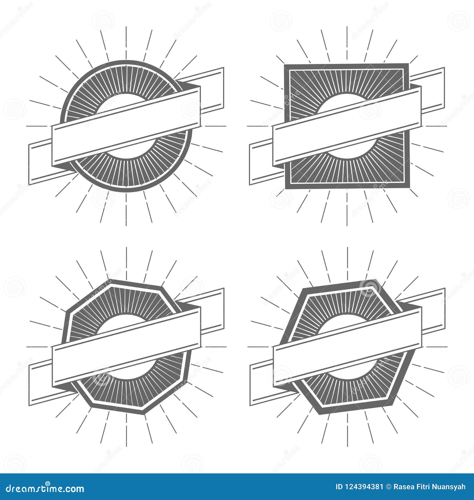 Basic Shape Badge Template for Your Design Stock Illustration ...