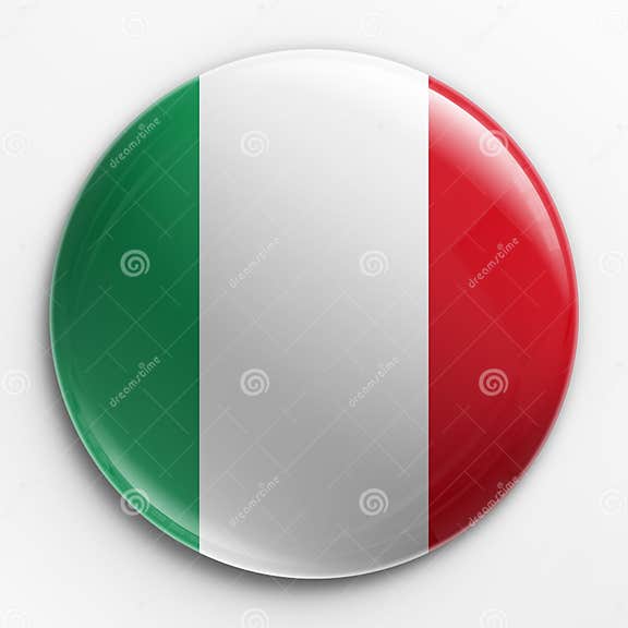 Badge -Italian flag stock illustration. Illustration of label - 5445527