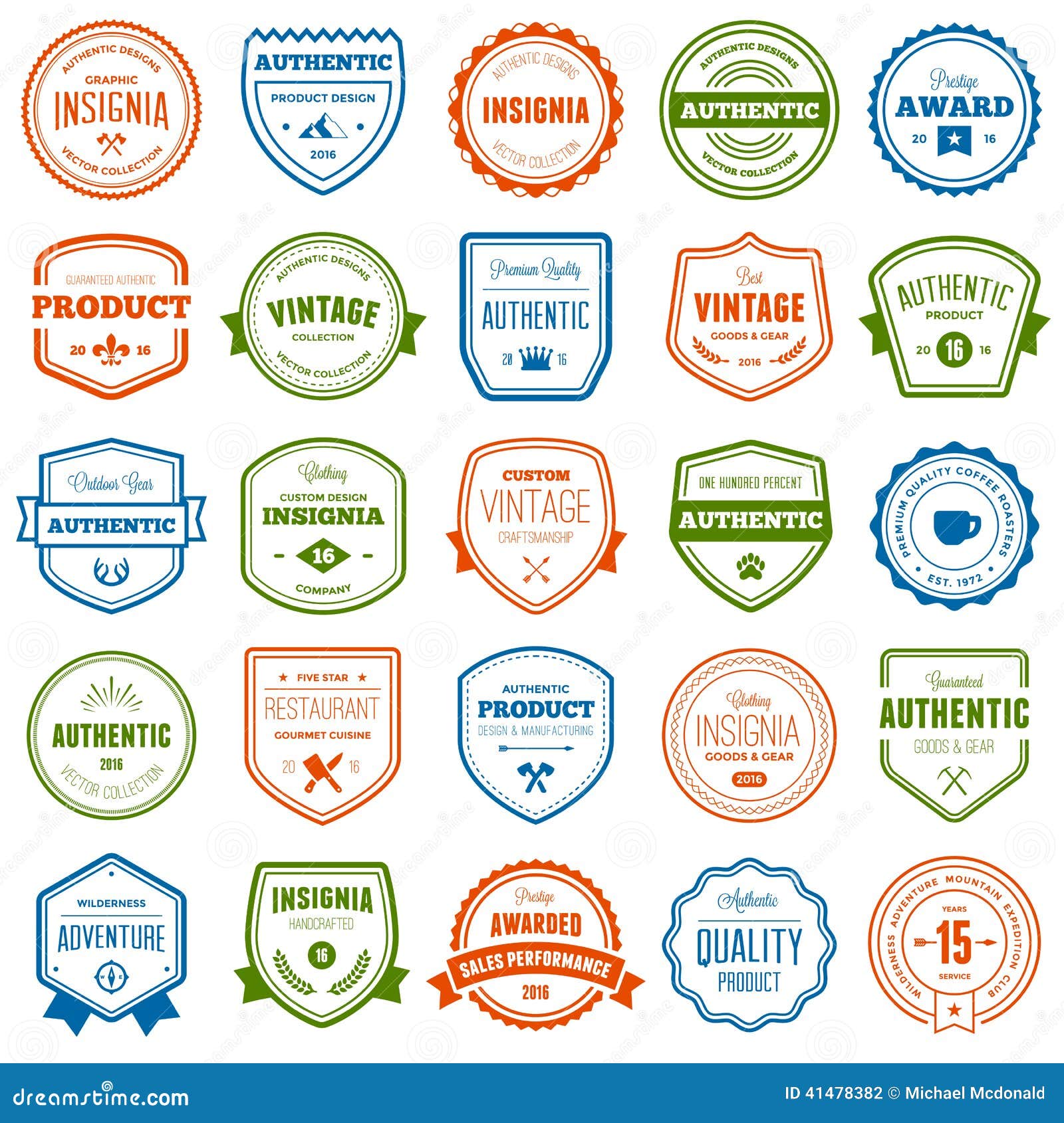 Badge and label collection stock vector. Illustration of orange - 41478382