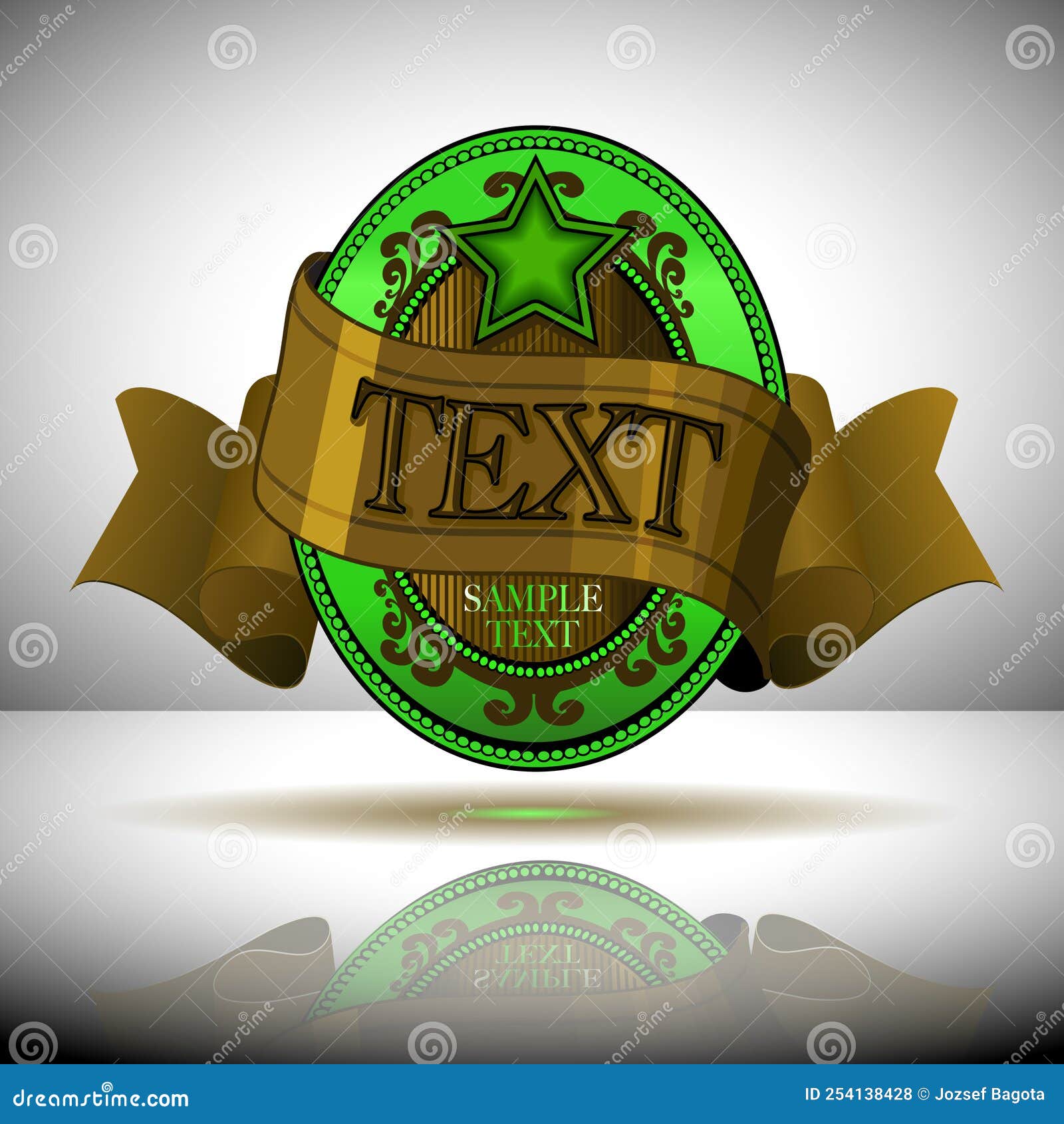 Badge or Label Design stock vector. Illustration of identity - 254138428