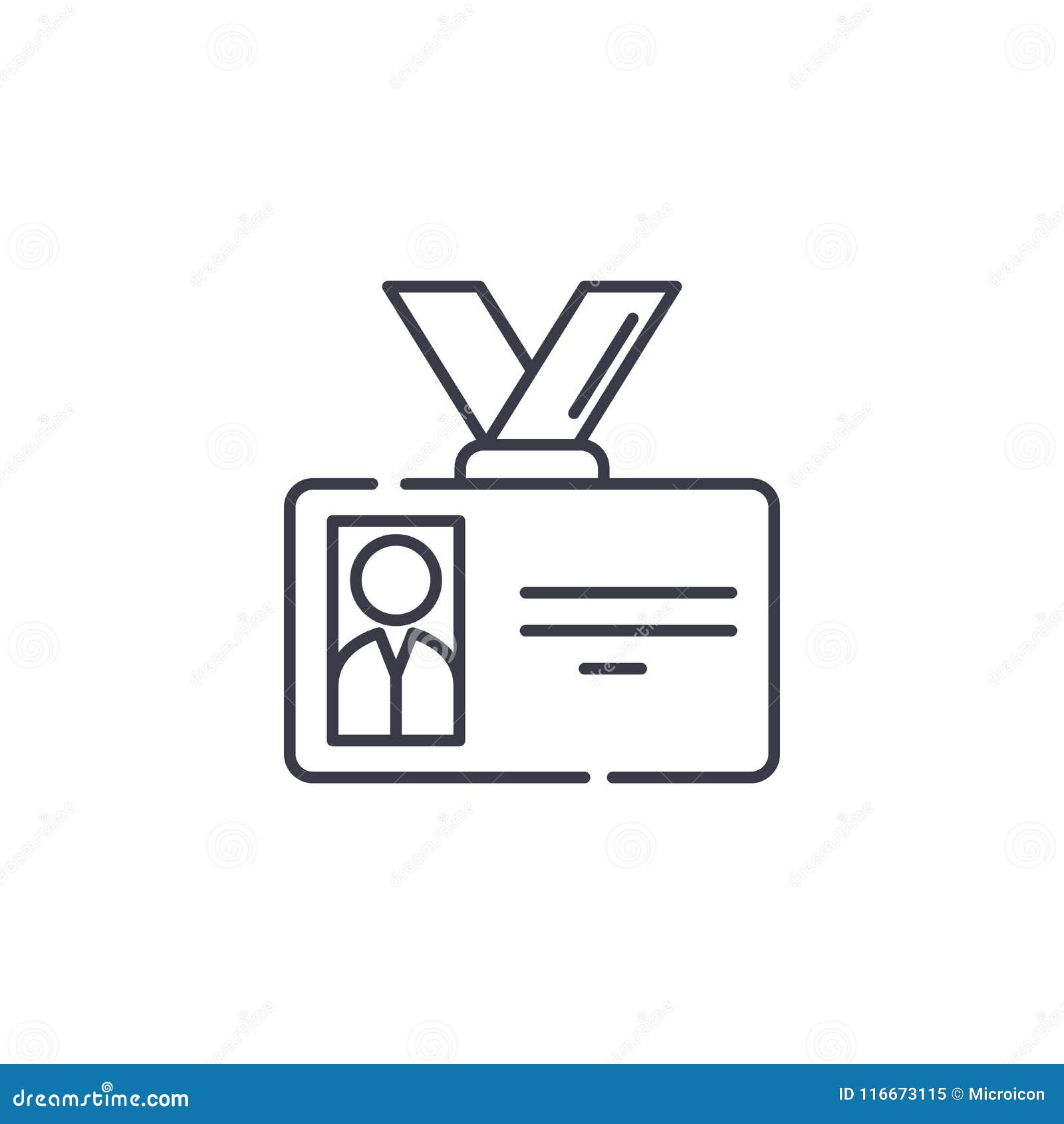 Badge Linear Icon Concept. Badge Line Vector Sign, Symbol, Illustration ...