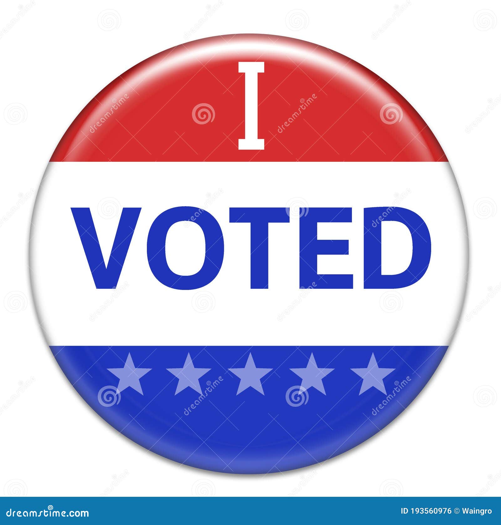 Badge with the Message I VOTED Stock Illustration - Illustration of ...
