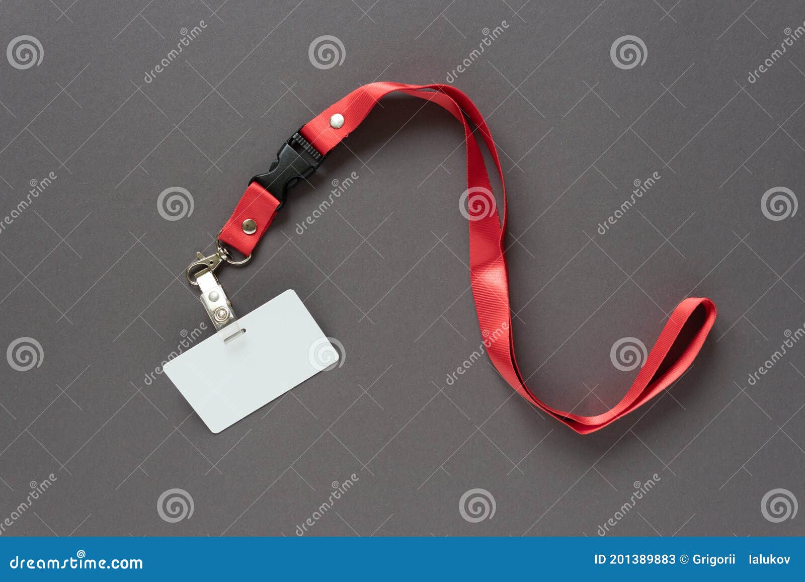 Badge Mockup on Grey Background. Plain Empty Name Tag Mock Up Stock ...