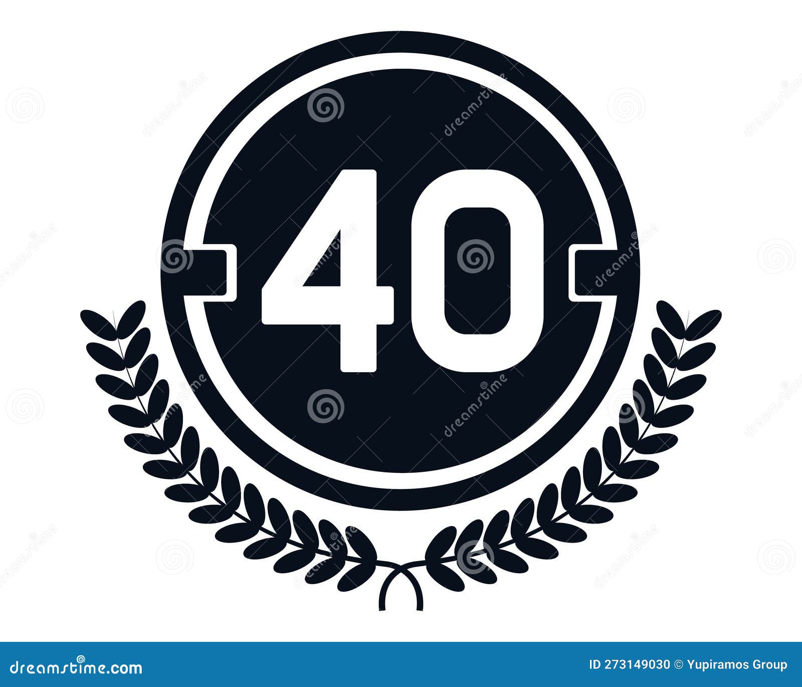 Number Fourty On White Background. Isolated 3D Illustration ...