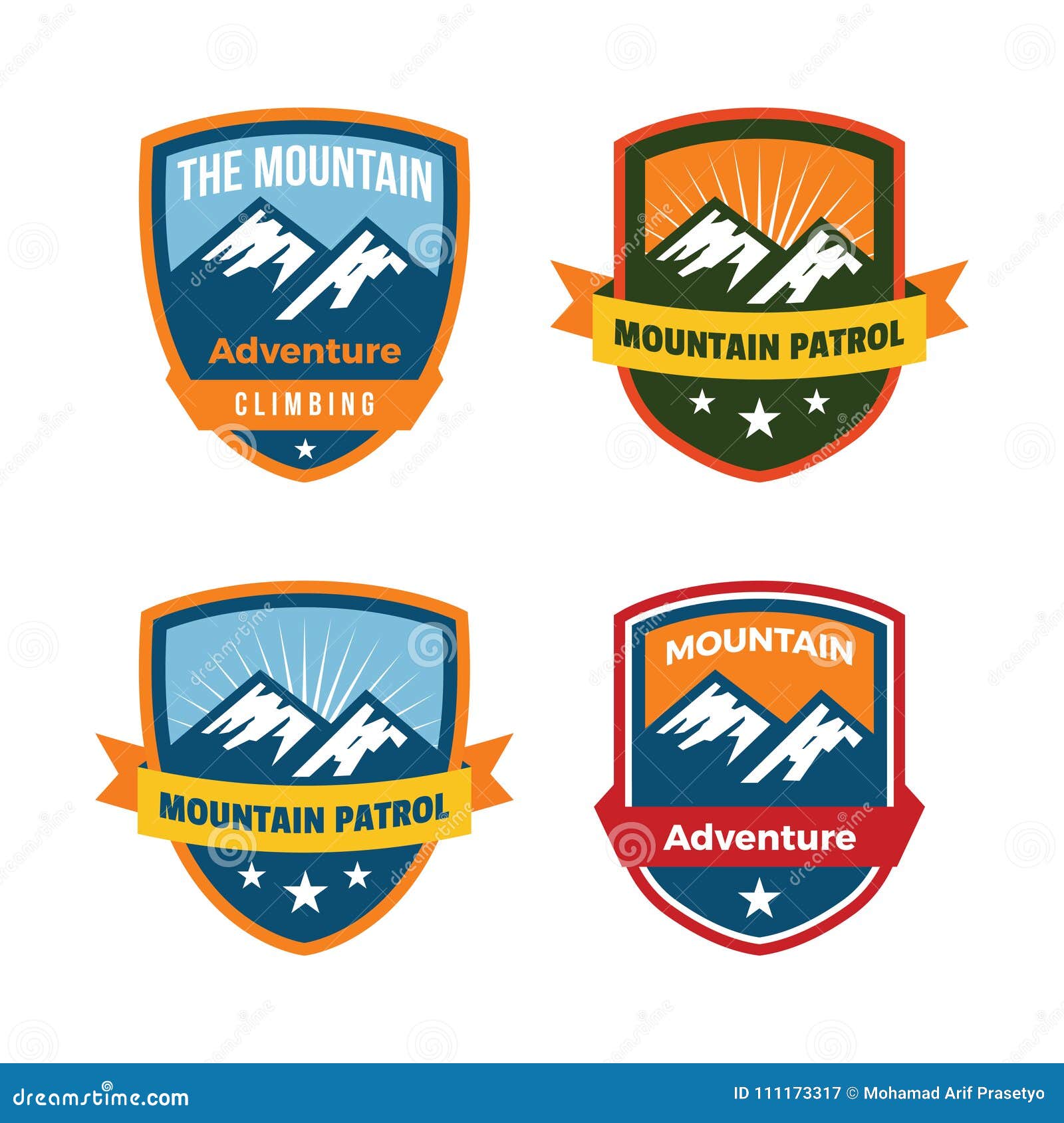Mountain Badge and Logo Patches Stock Illustration - Illustration of ...