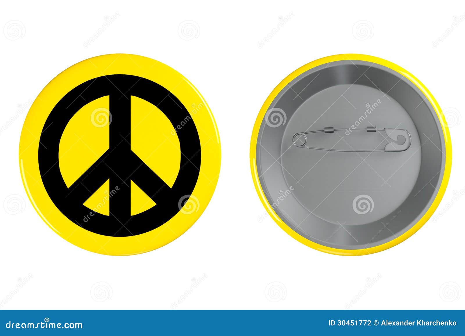Badge with the Peace sign stock illustration. Illustration of glossy ...