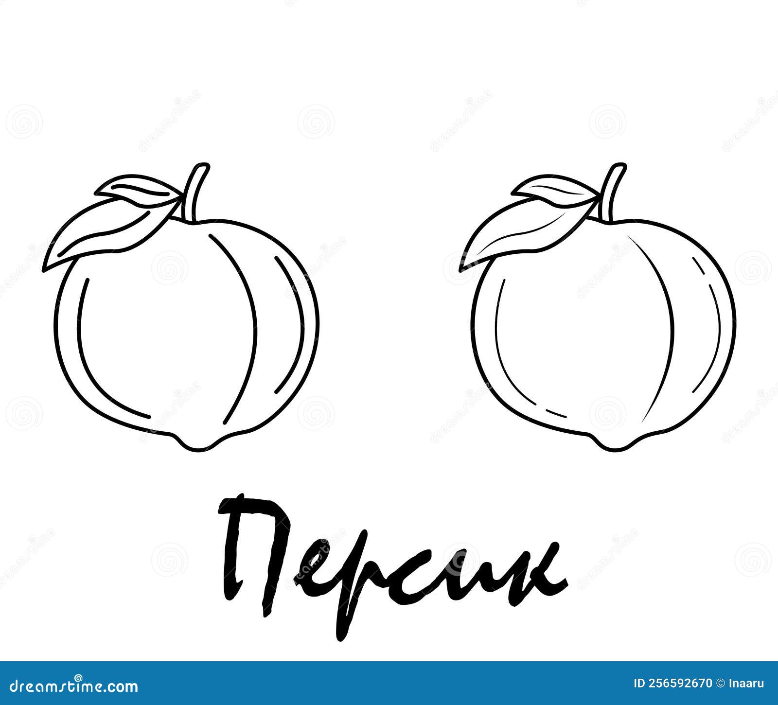 Badge Peach with the Inscription "peach" in Russia Stock Vector ...