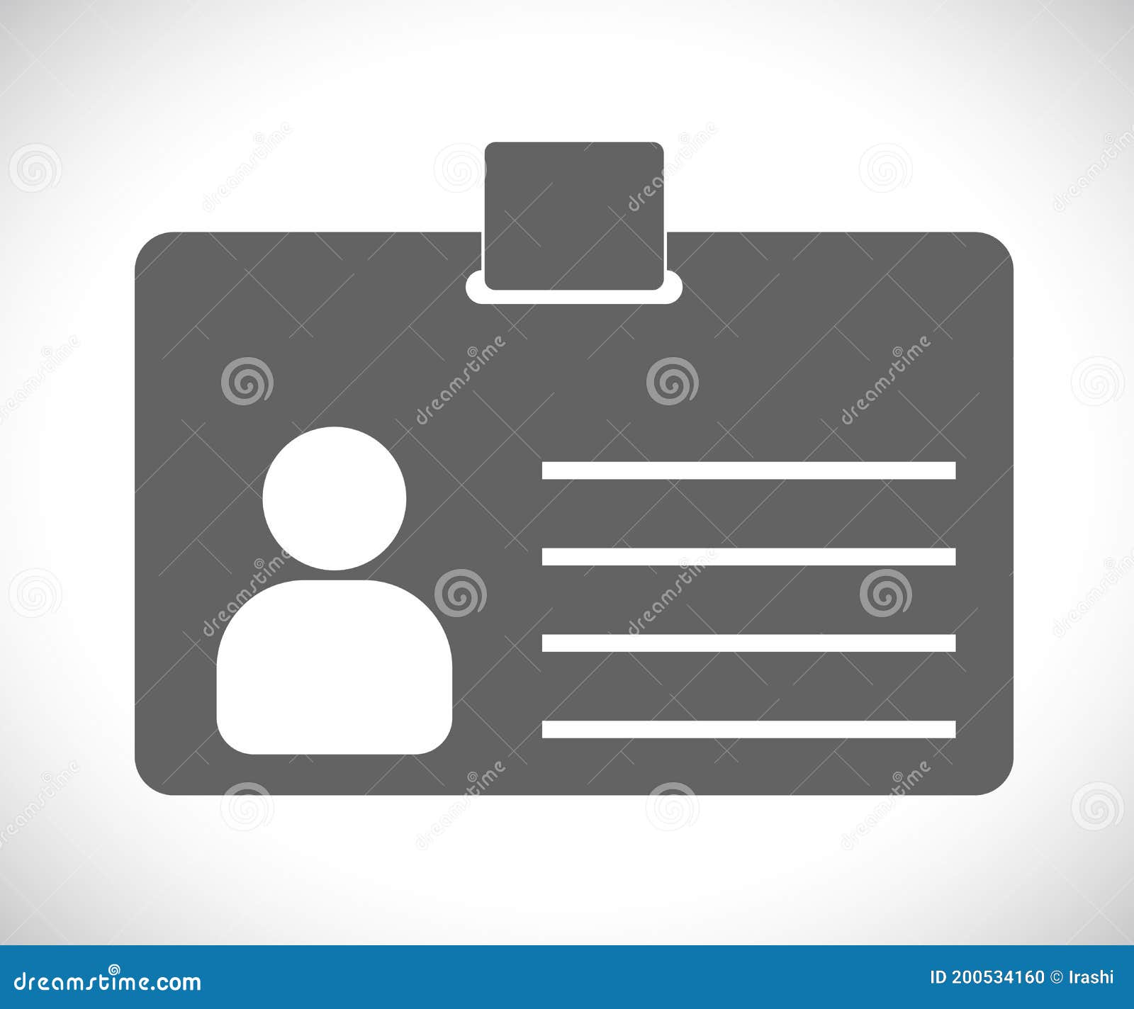Badge person icon stock vector. Illustration of contact - 200534160