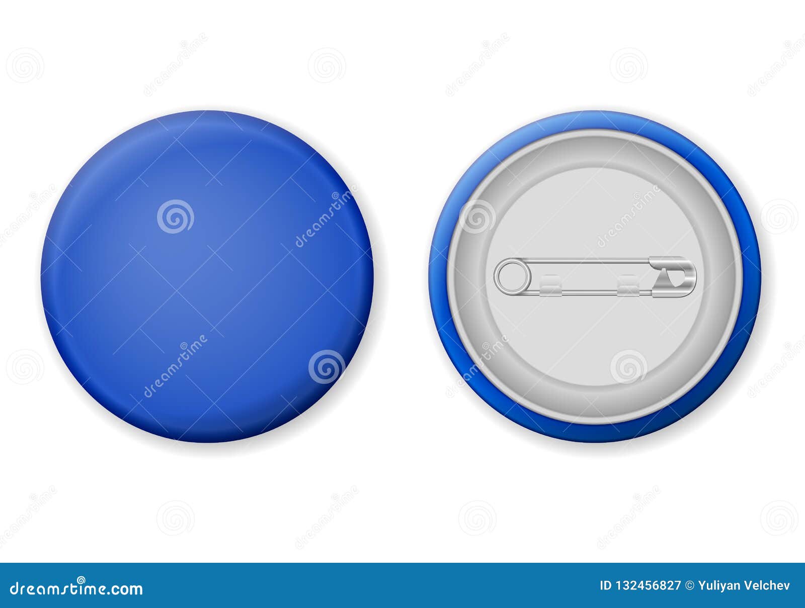 Badge pin stock vector. Illustration of symbol, badge - 132456827
