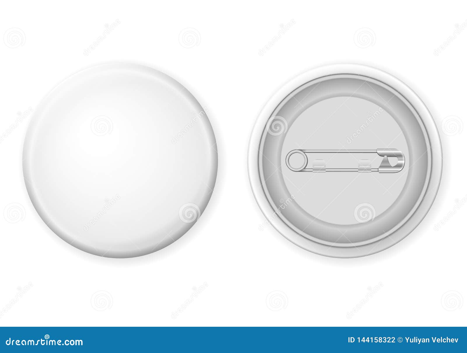 Badge pin stock vector. Illustration of empty, label - 144158322