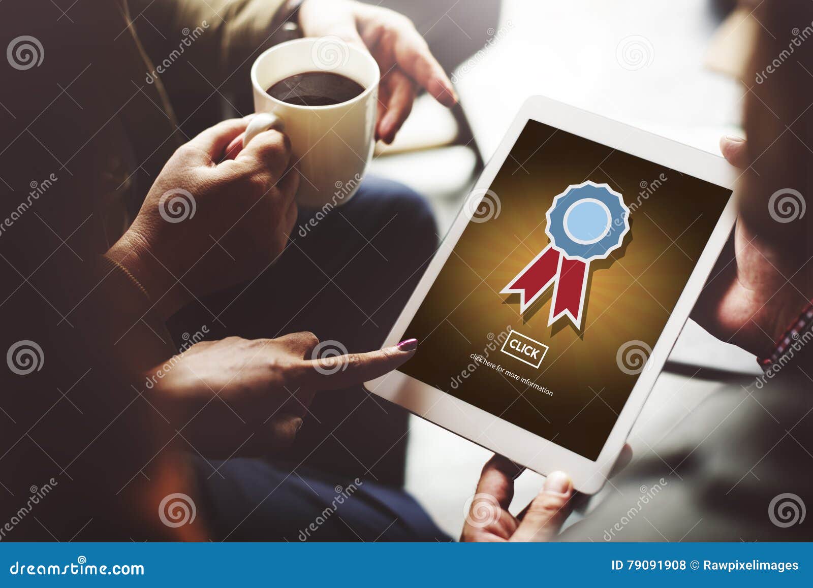 Badge Reward Successful Champion Competition Concept Stock Photo ...