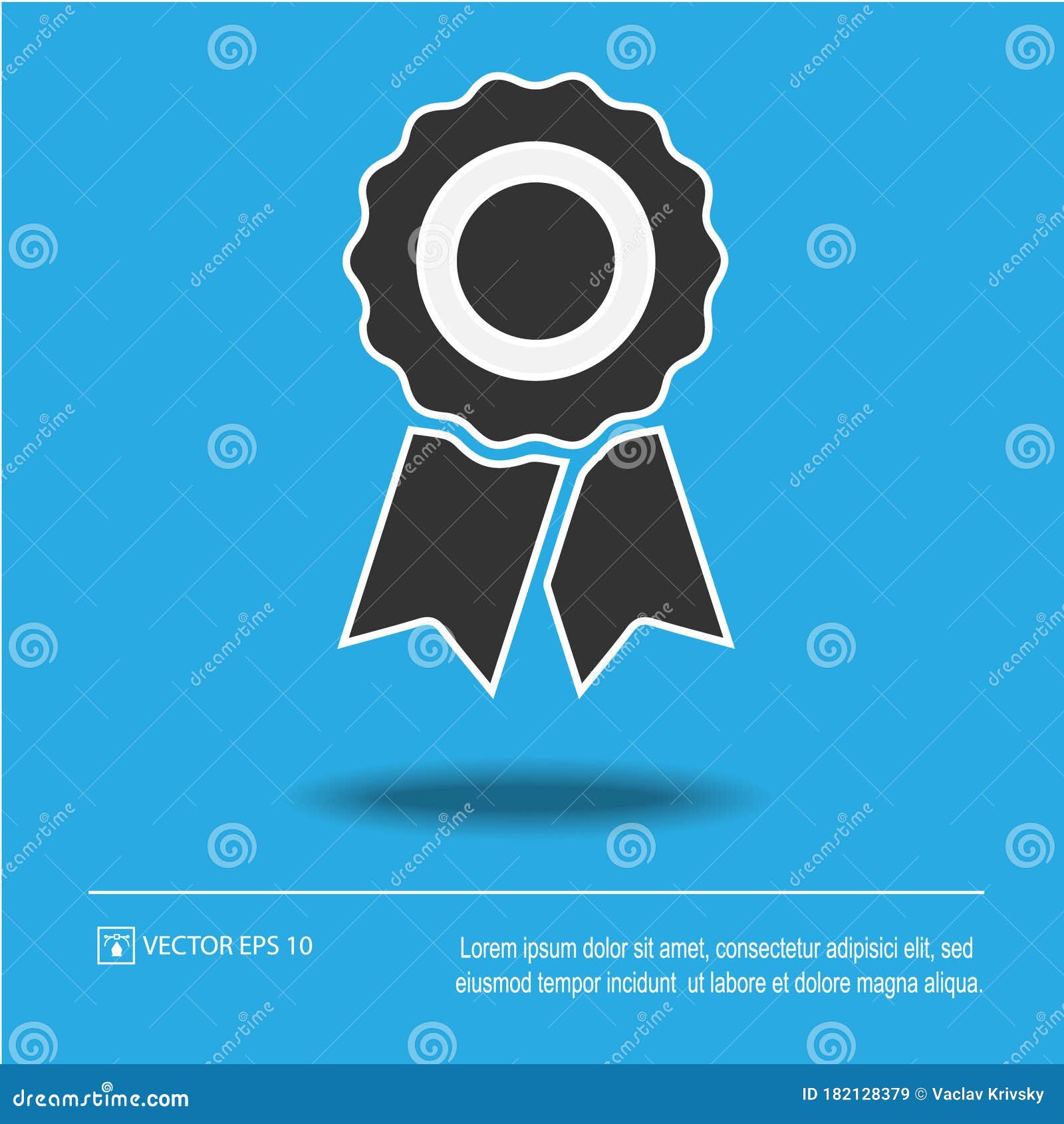Badge with Ribbons Vector Icon Eps 10. Certificate Stock Vector ...