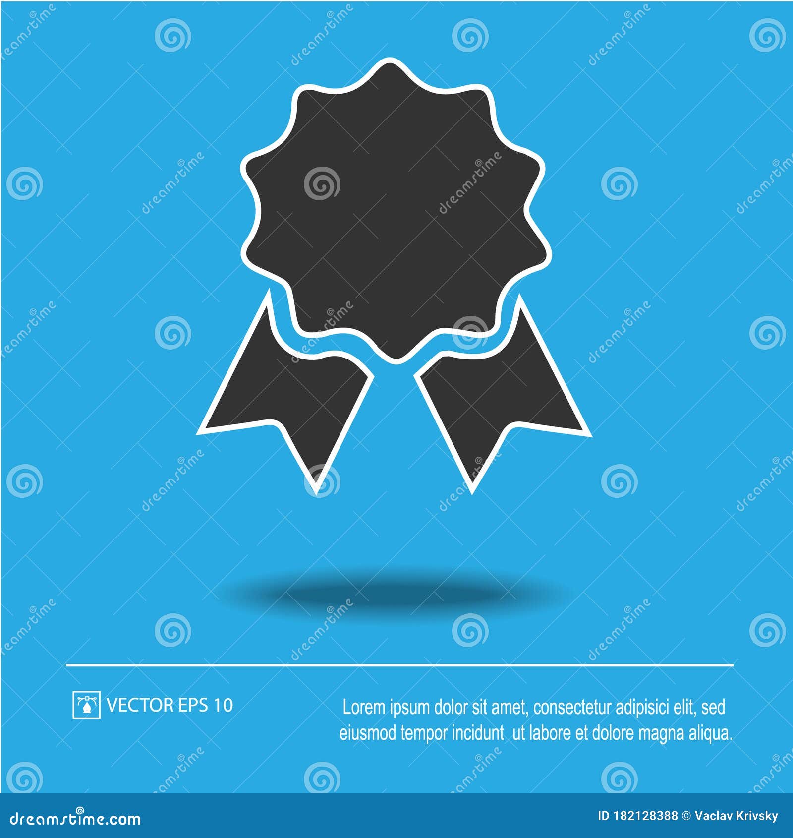 Badge with Ribbons Vector Icon Eps 10. Certificate Stock Vector ...