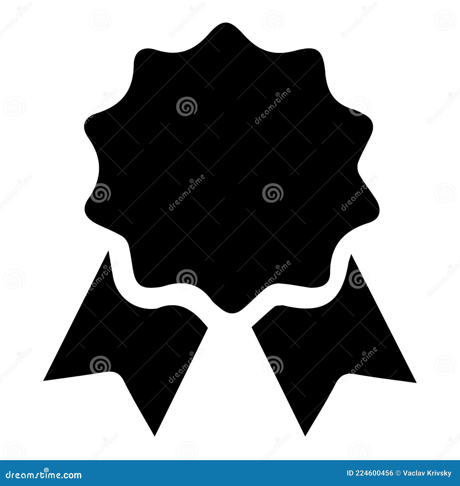 Badge with Ribbons Vector Icon Eps 10. Certificate Stock Vector ...