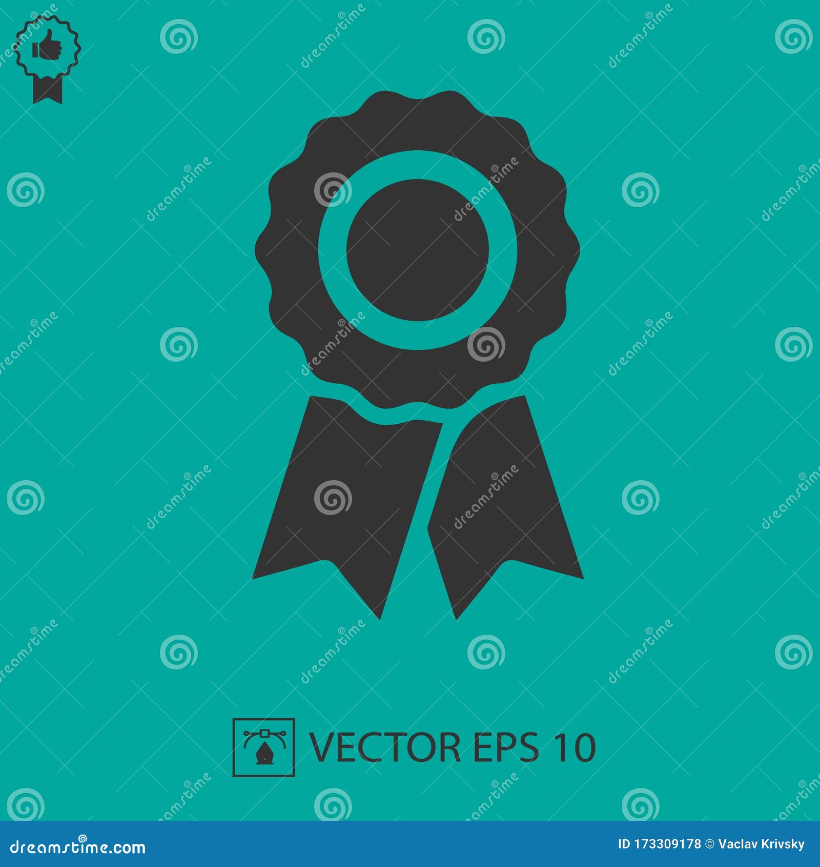 Badge with Ribbons Vector Icon Eps 10. Certificate Stock Vector ...