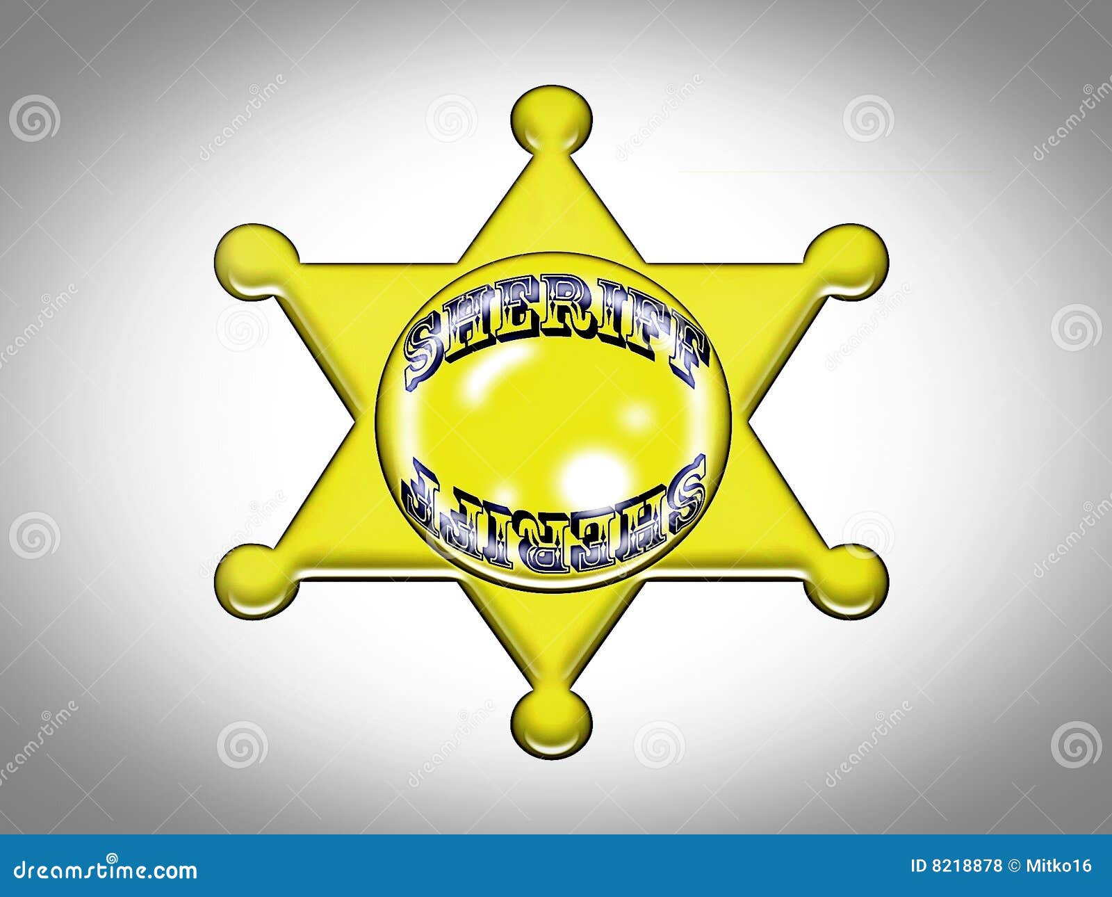 Badge sheriff stock illustration. Illustration of apprehension - 8218878