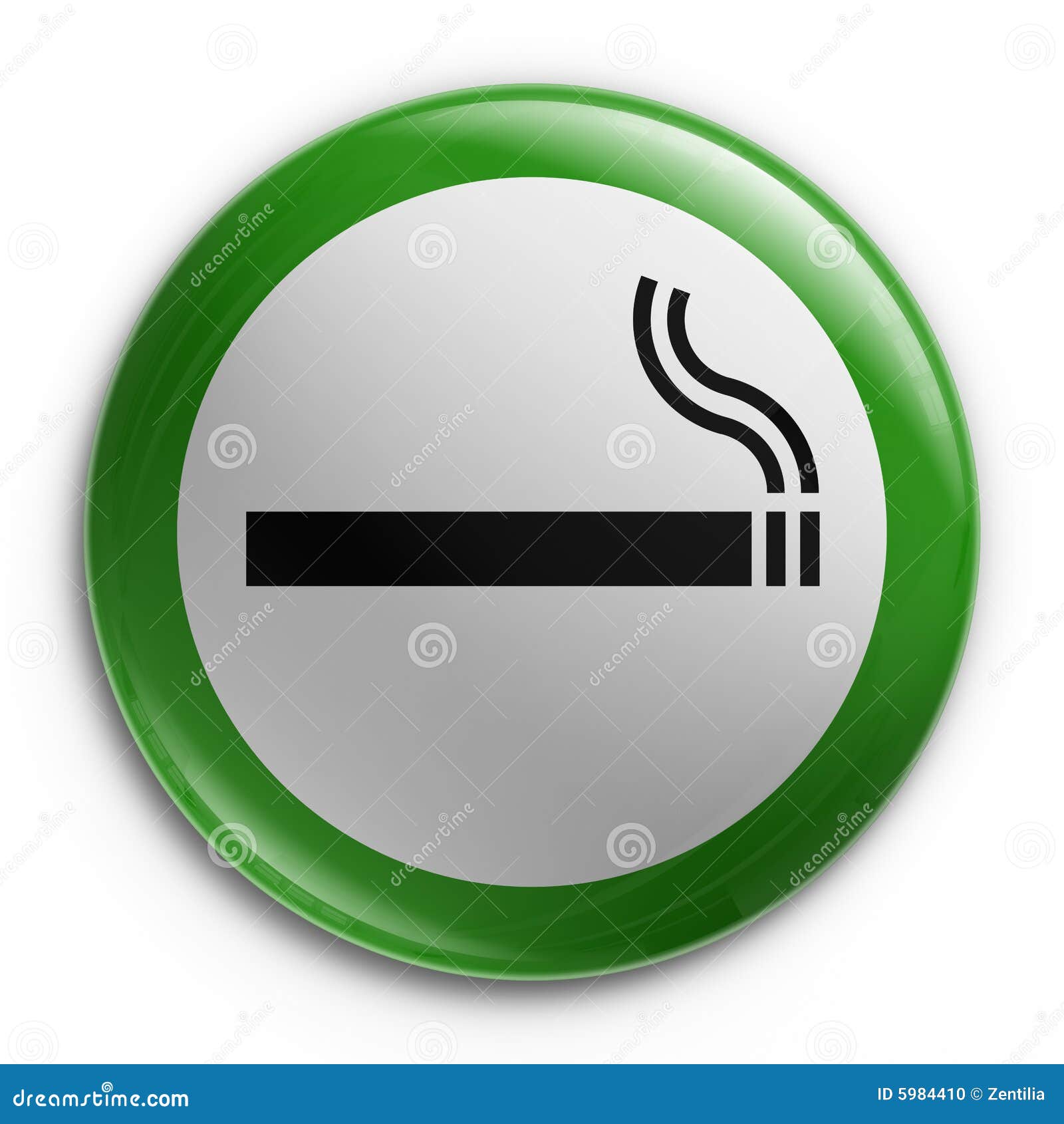 Smoking Allowed Icon. Round Blue Sign With White Pictogram And Black ...