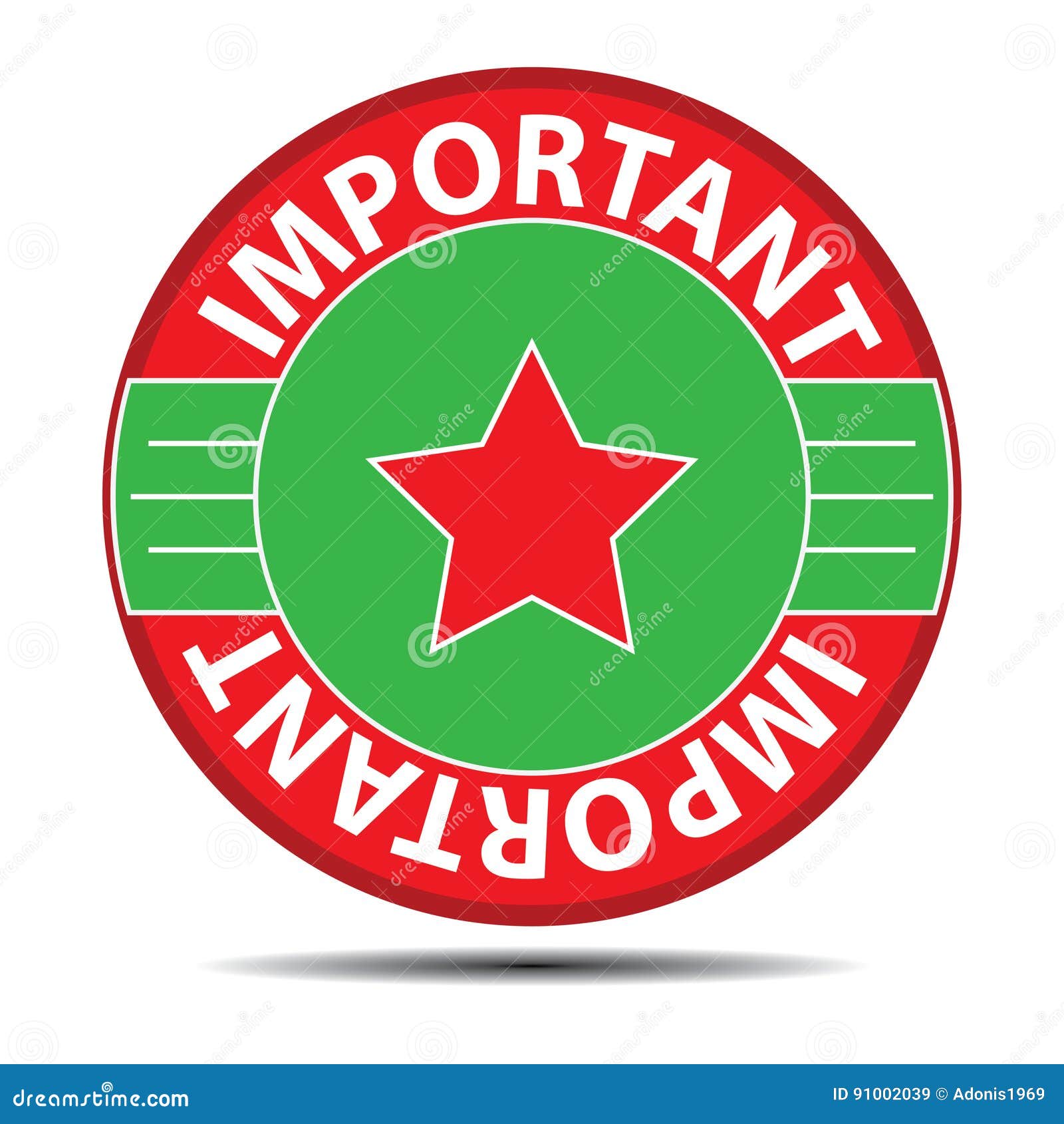 Badge with Star and Word Important Stock Vector - Illustration of ...