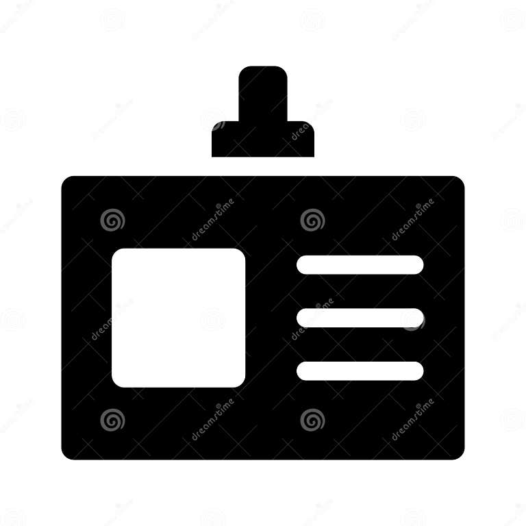 A Badge Symbolizing Identification or Access Credentials Vector Design ...