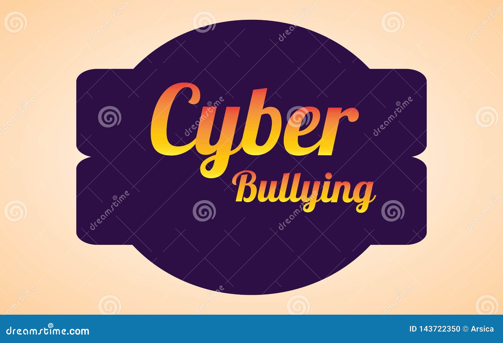 Badge Text Cyber Bullying. Modern Button Stock Vector - Illustration of ...