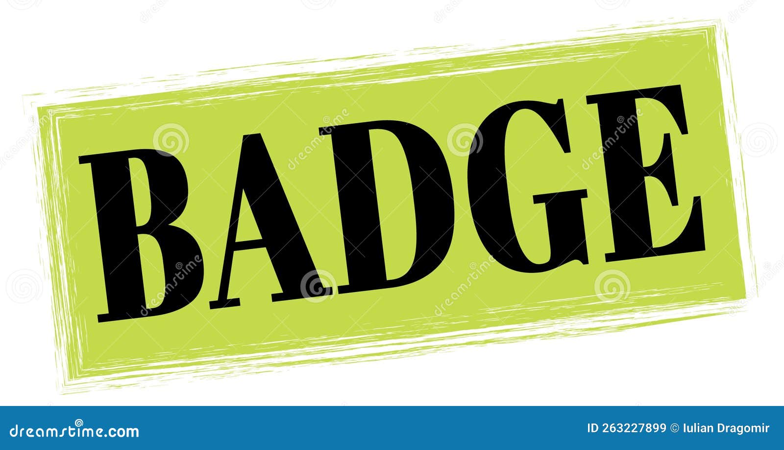 BADGE Text Written on Green-black Stamp Sign Stock Illustration ...