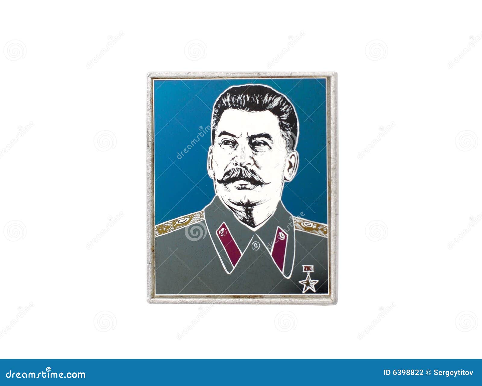 Badge of ussr with stalin stock photo. Image of banner - 6398822