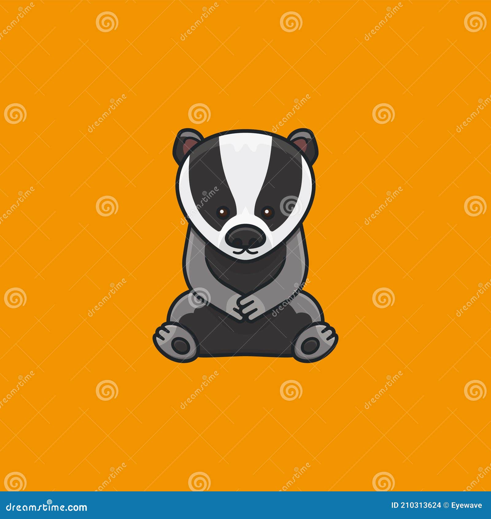 Badger Cartoon Character Isolated Vector Illsutration Stock Vector ...