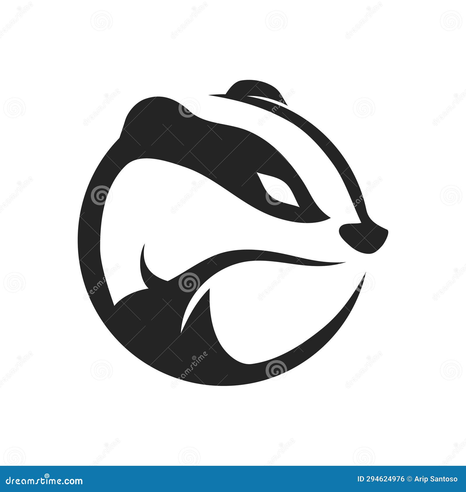 Badger Logo Design In Circle, Vector Graphics | CartoonDealer.com ...