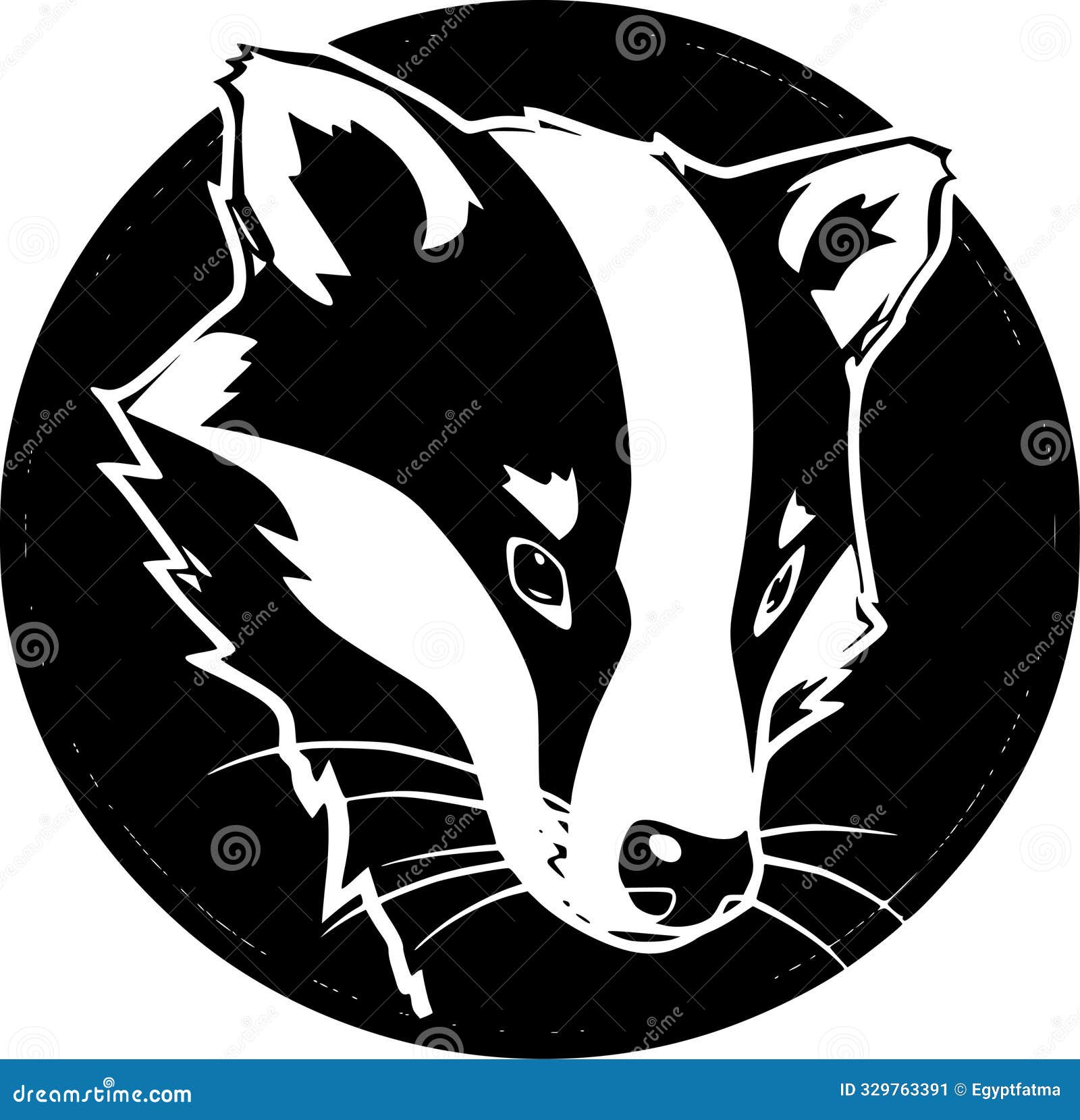 Badger - Minimalist and Flat Logo - Vector Illustration Stock ...
