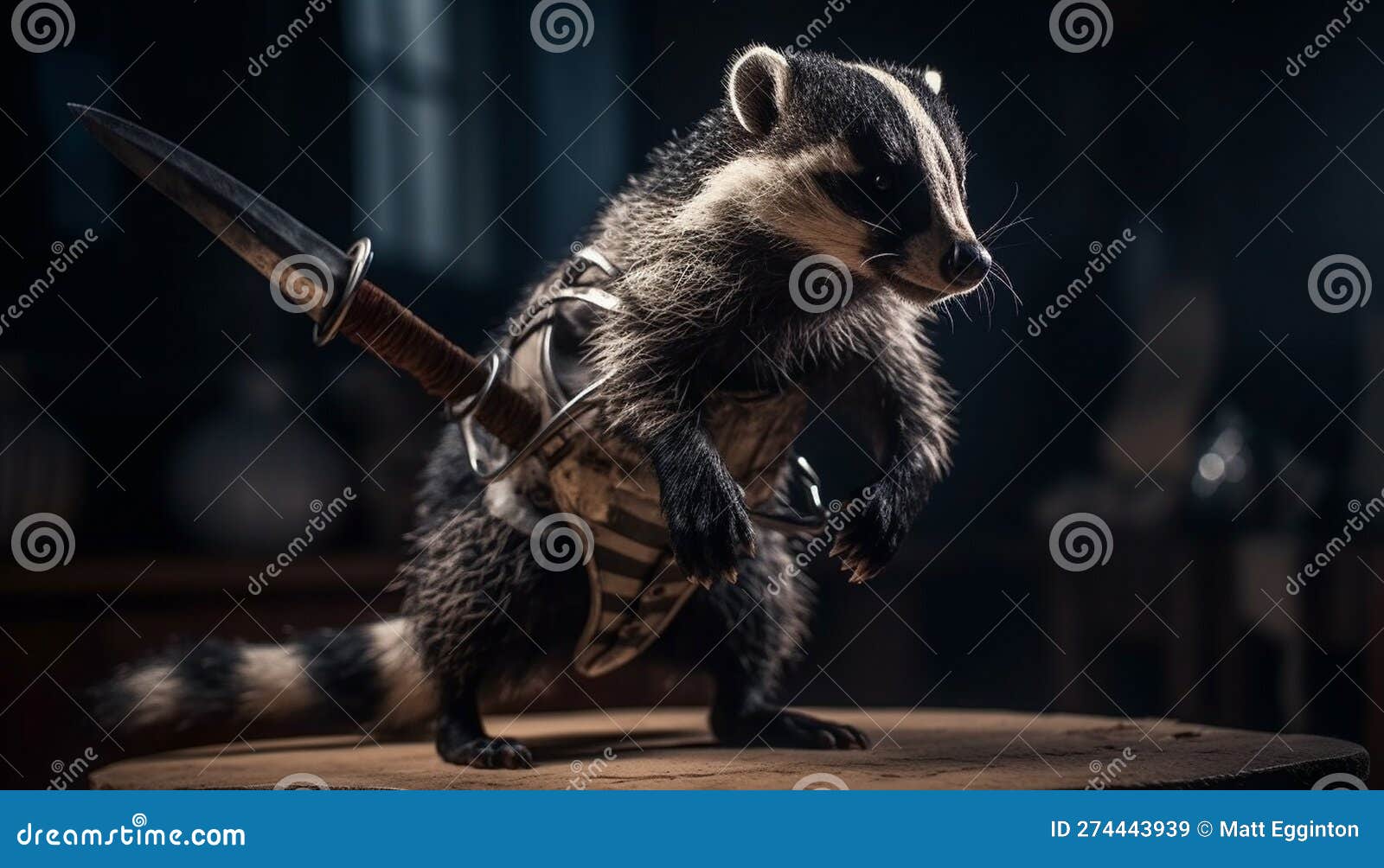 Badger Warrior stock illustration. Illustration of animal - 274443939