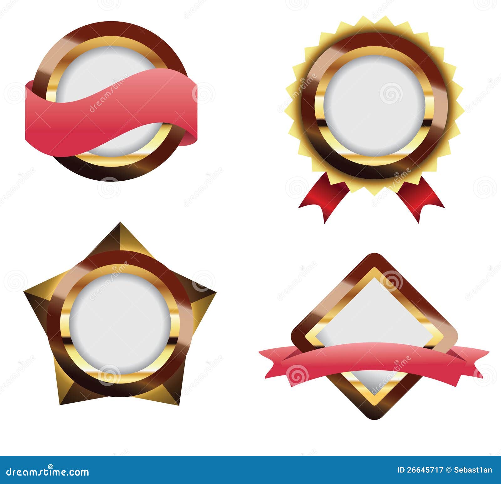 Badges stock vector. Illustration of badge, blue, icon - 26645717