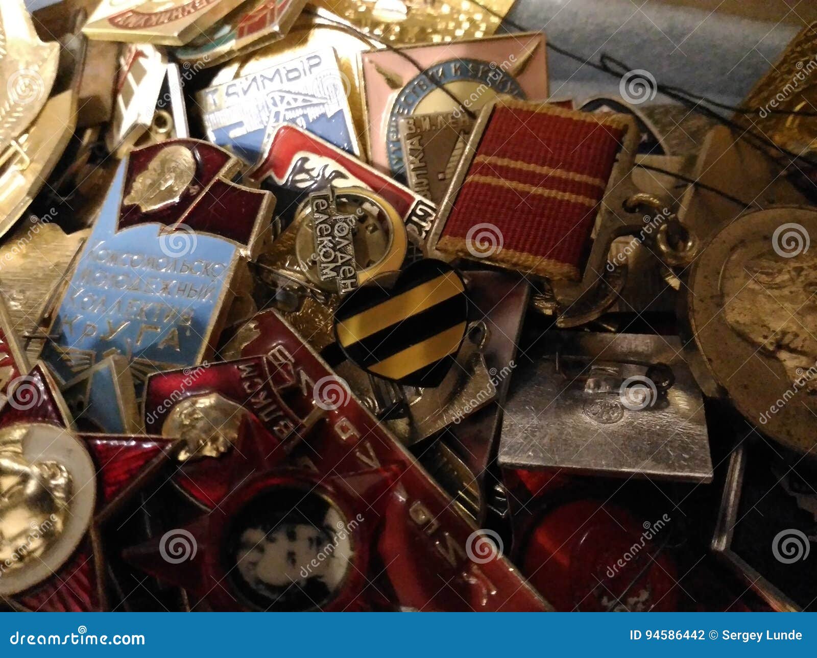 Badges stock photo. Image of russia, symbols, collection - 94586442