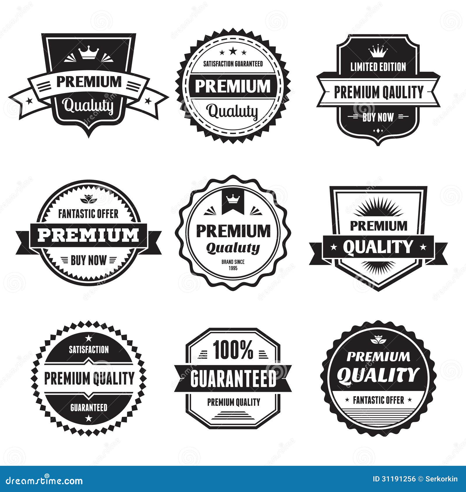 Badges Collection 01 stock vector. Illustration of icon - 31191256