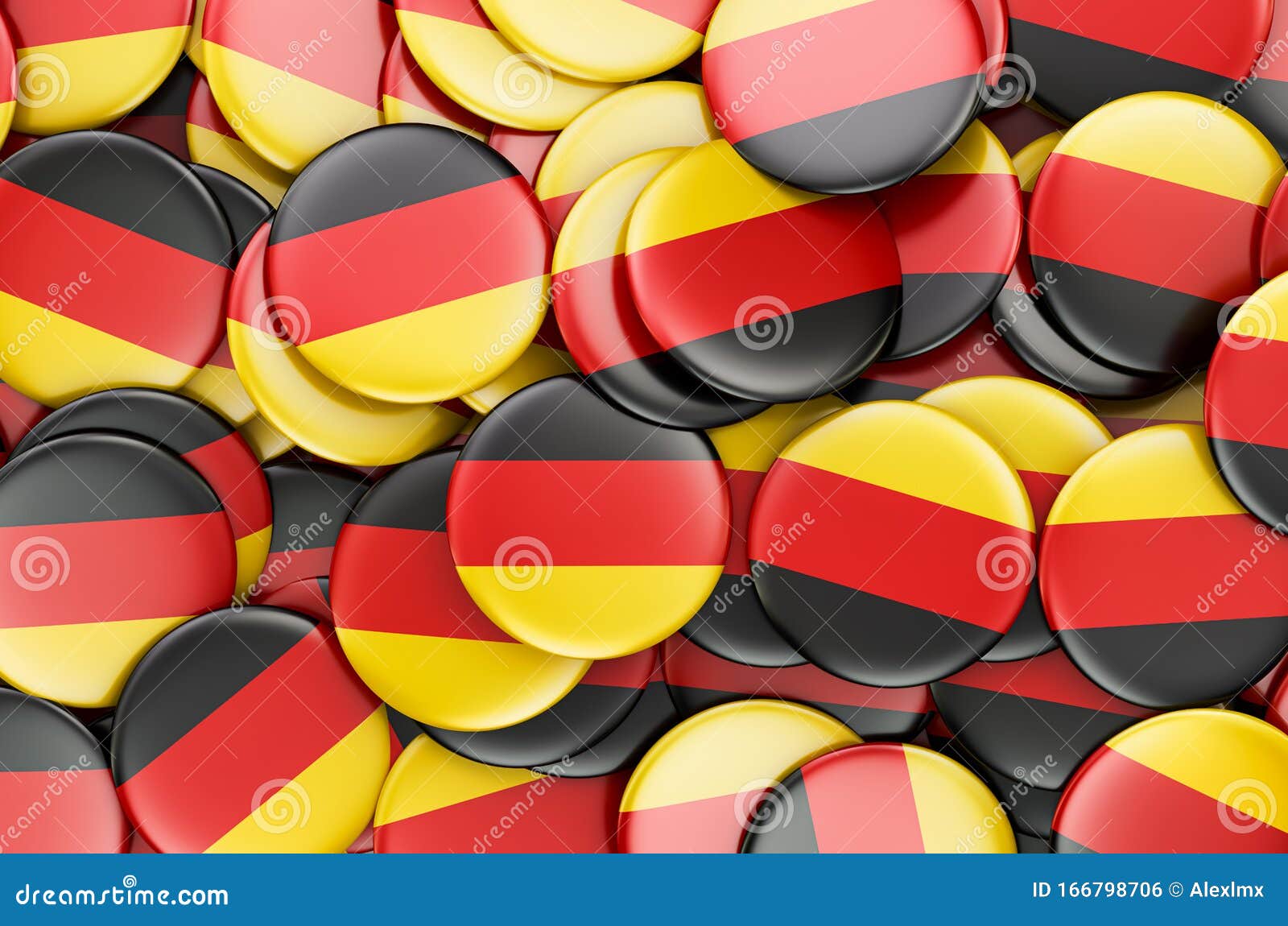 Badges with Flag of Germany, 3D Rendering Stock Illustration ...