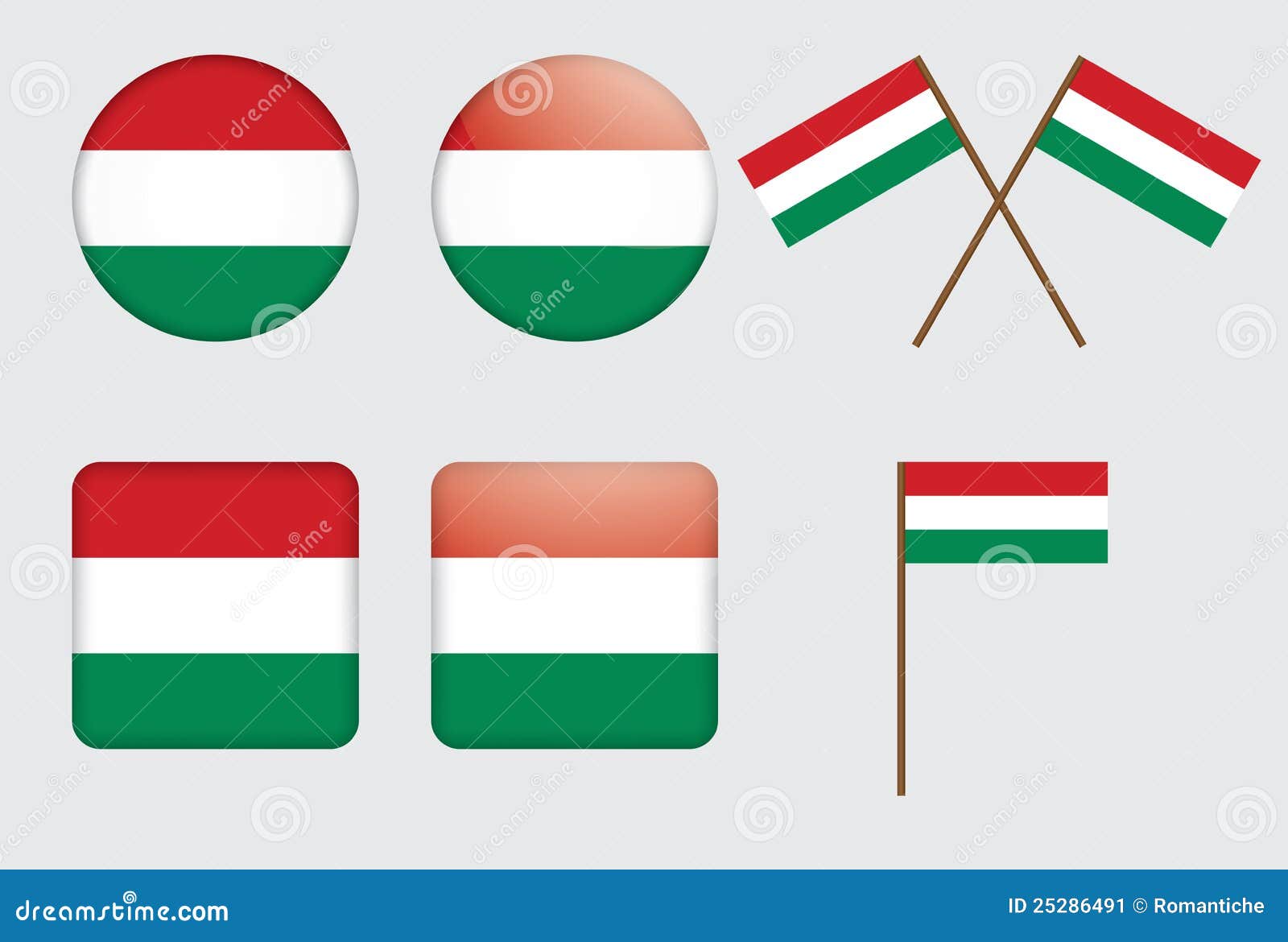Badges with Flag of Hungary Stock Vector - Illustration of flag ...