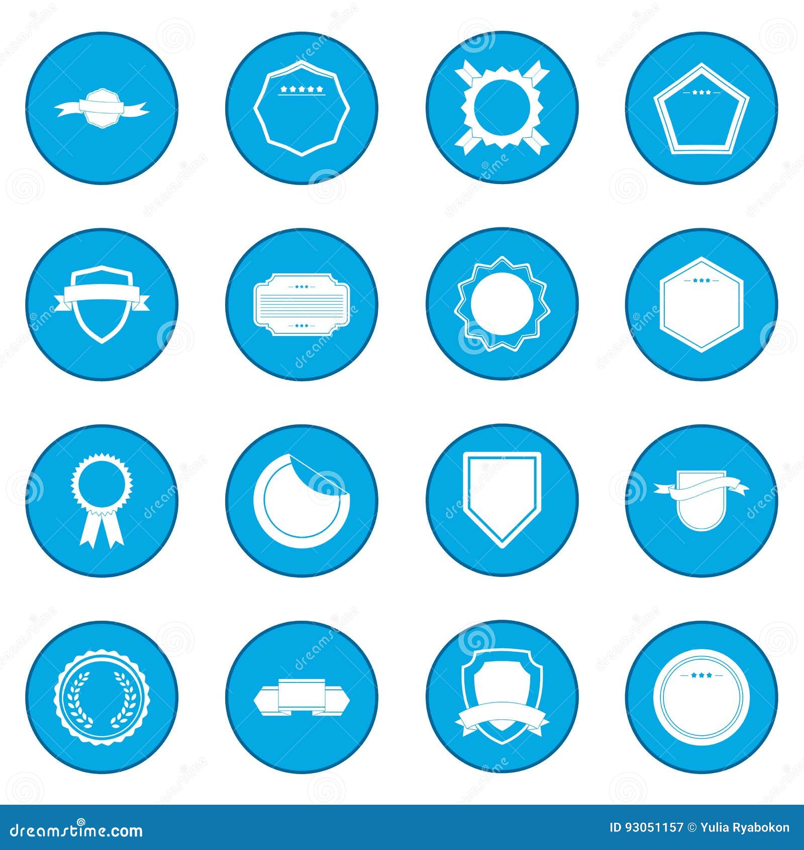Badges icon blue stock vector. Illustration of choice - 93051157
