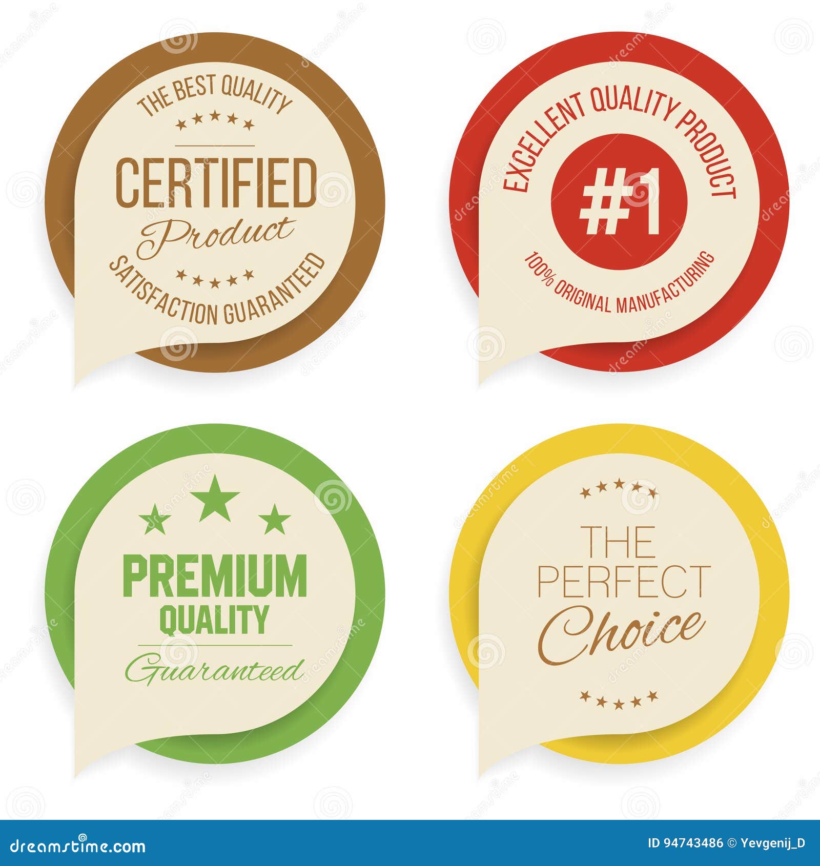 Badges and Labels Collection. Quality, Assurance Marks Stock Vector ...