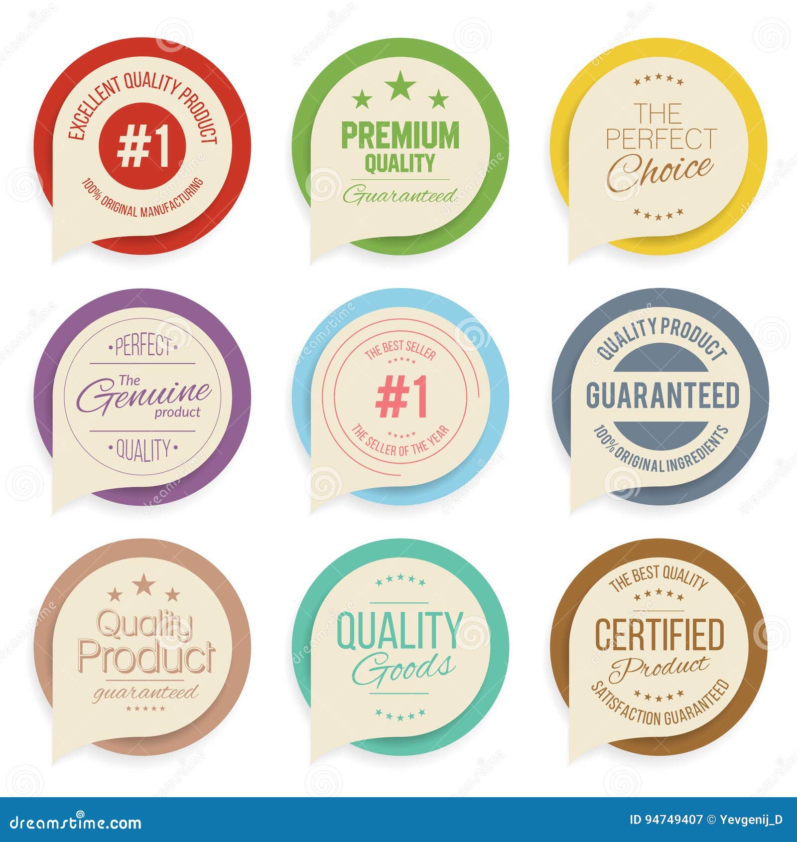 Badges and Labels Collection. Quality, Assurance Marks Stock Vector ...