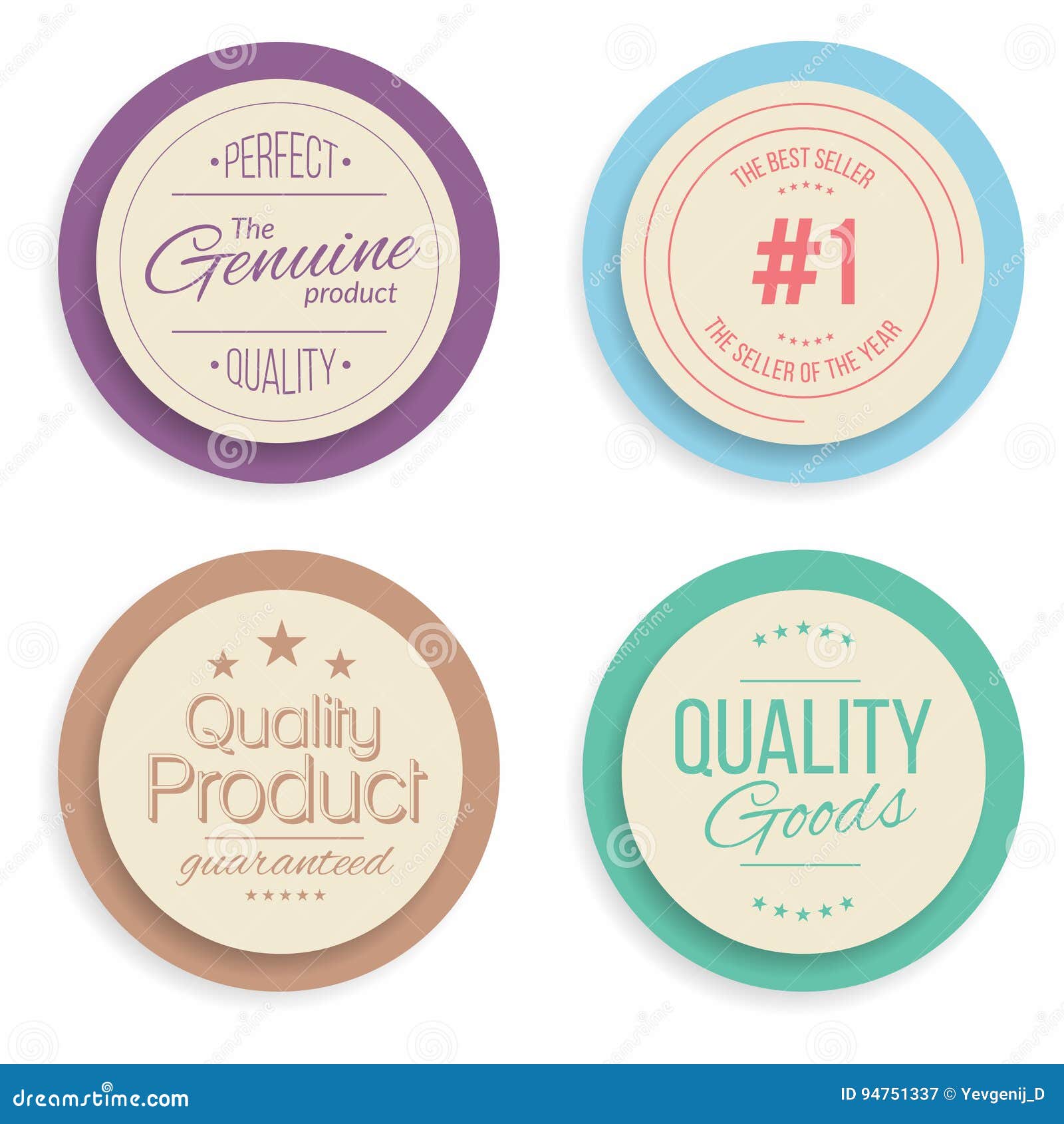 Badges and Labels Collection. Quality, Assurance Marks Stock Vector ...
