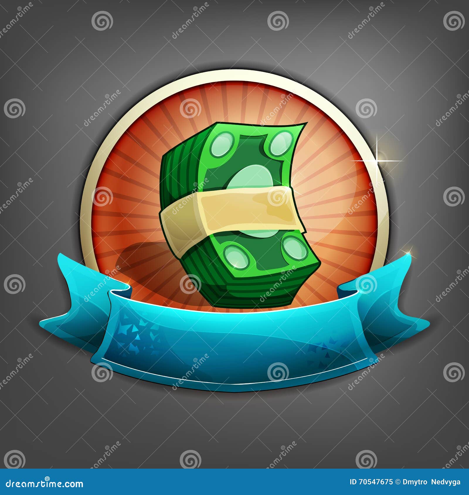 Badges of money. stock vector. Illustration of asset - 70547675